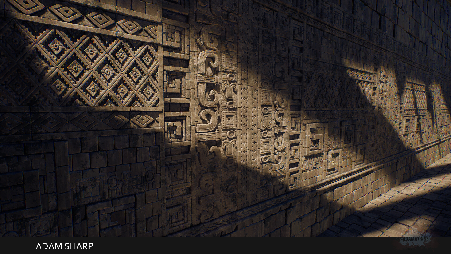 ArtStation - Mayan Wall Trim Material