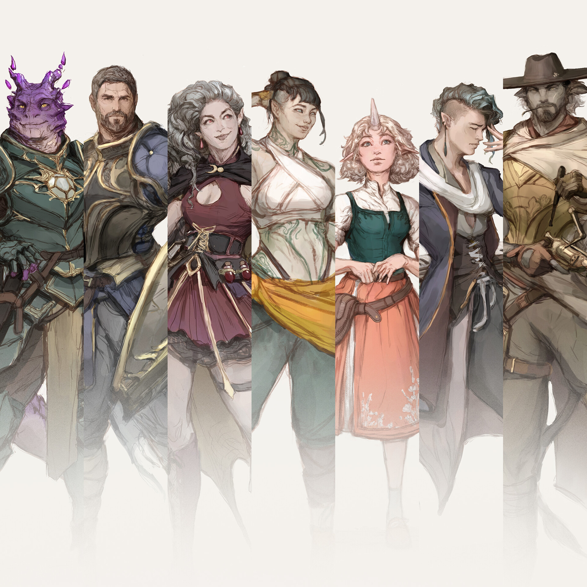ArtStation - In Mourning - DnD party commission