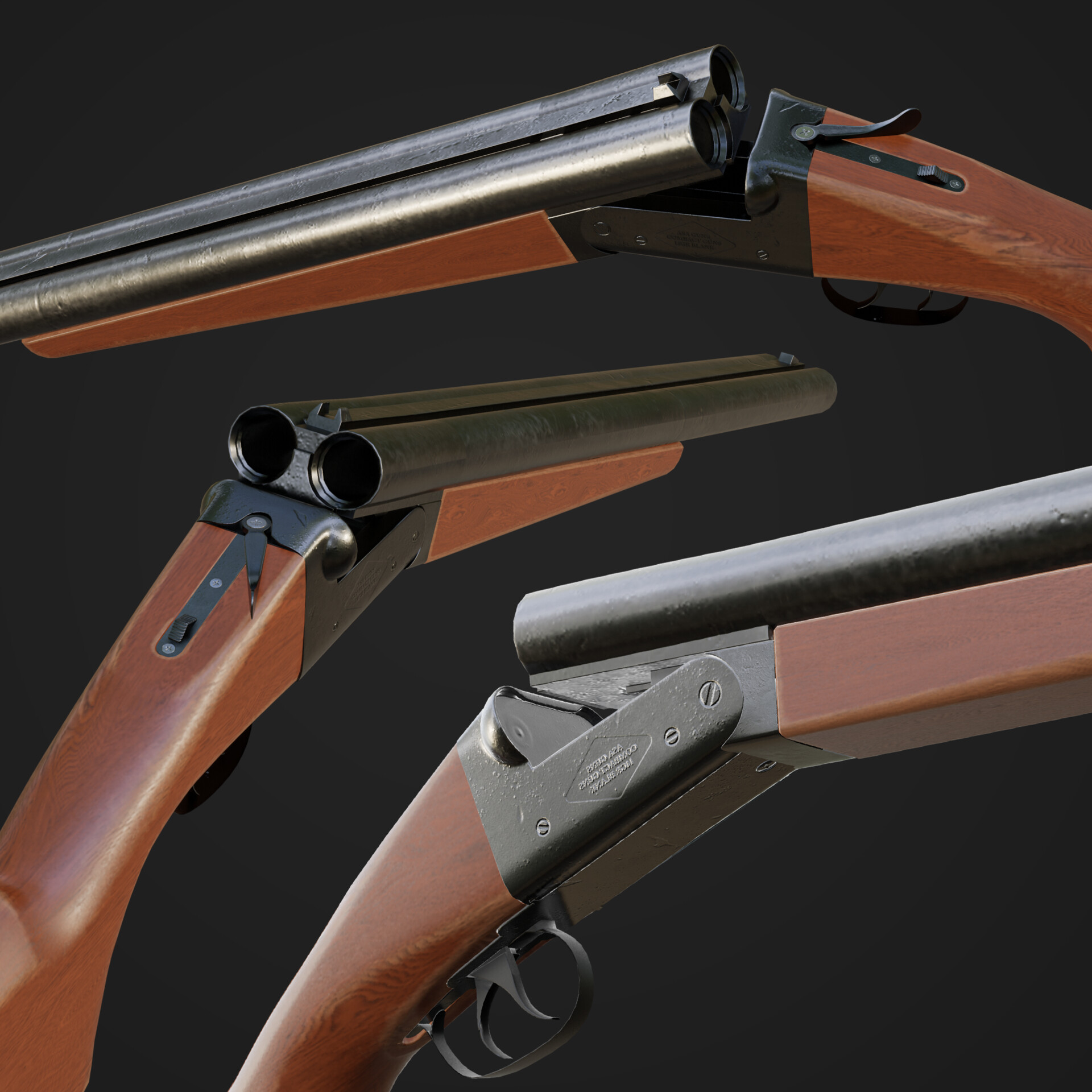 ArtStation - Double barrel shotgun (Game ready model)