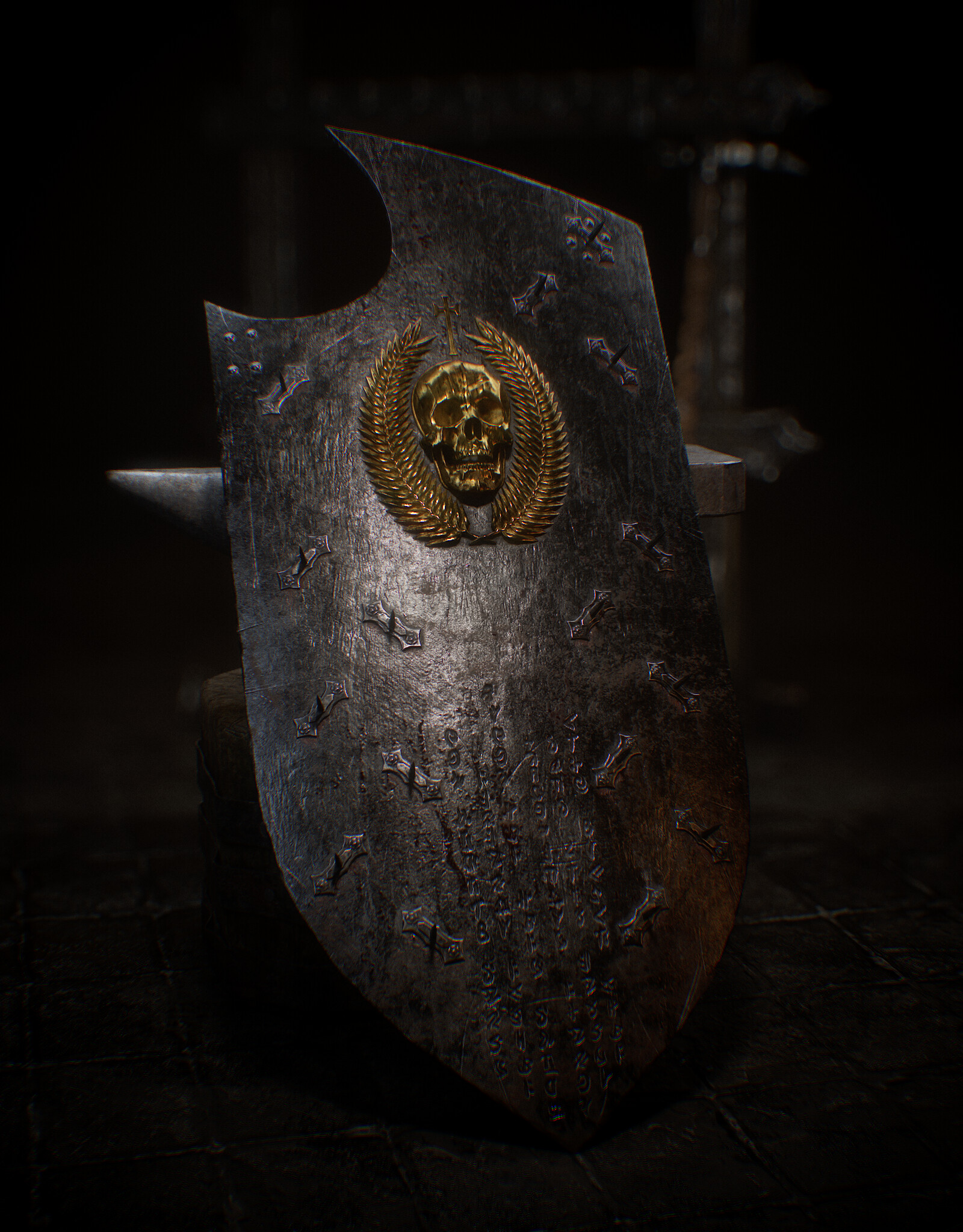 ArtStation - Tower skull shield
