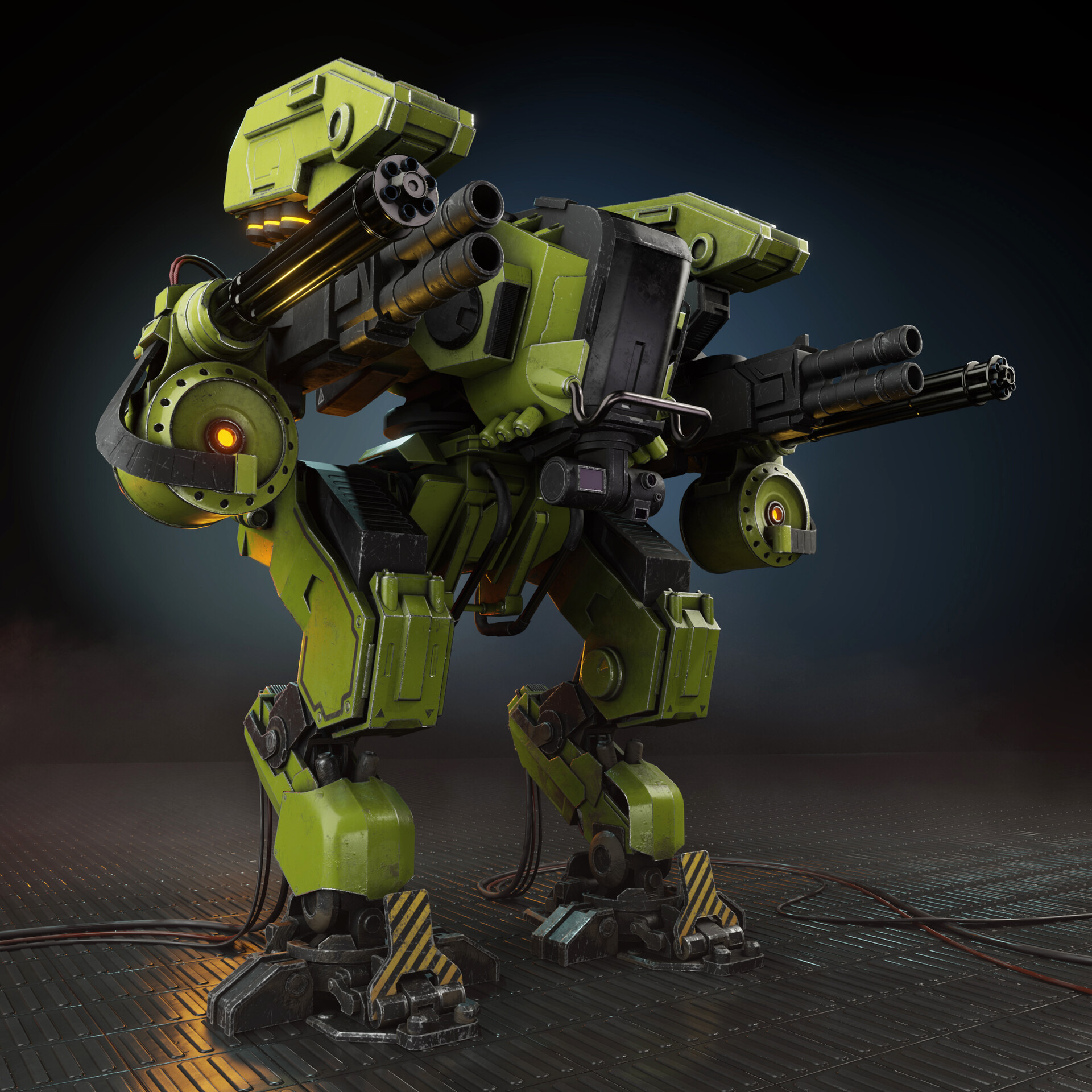 ArtStation - Mech - Combat Robot - Game Ready Model