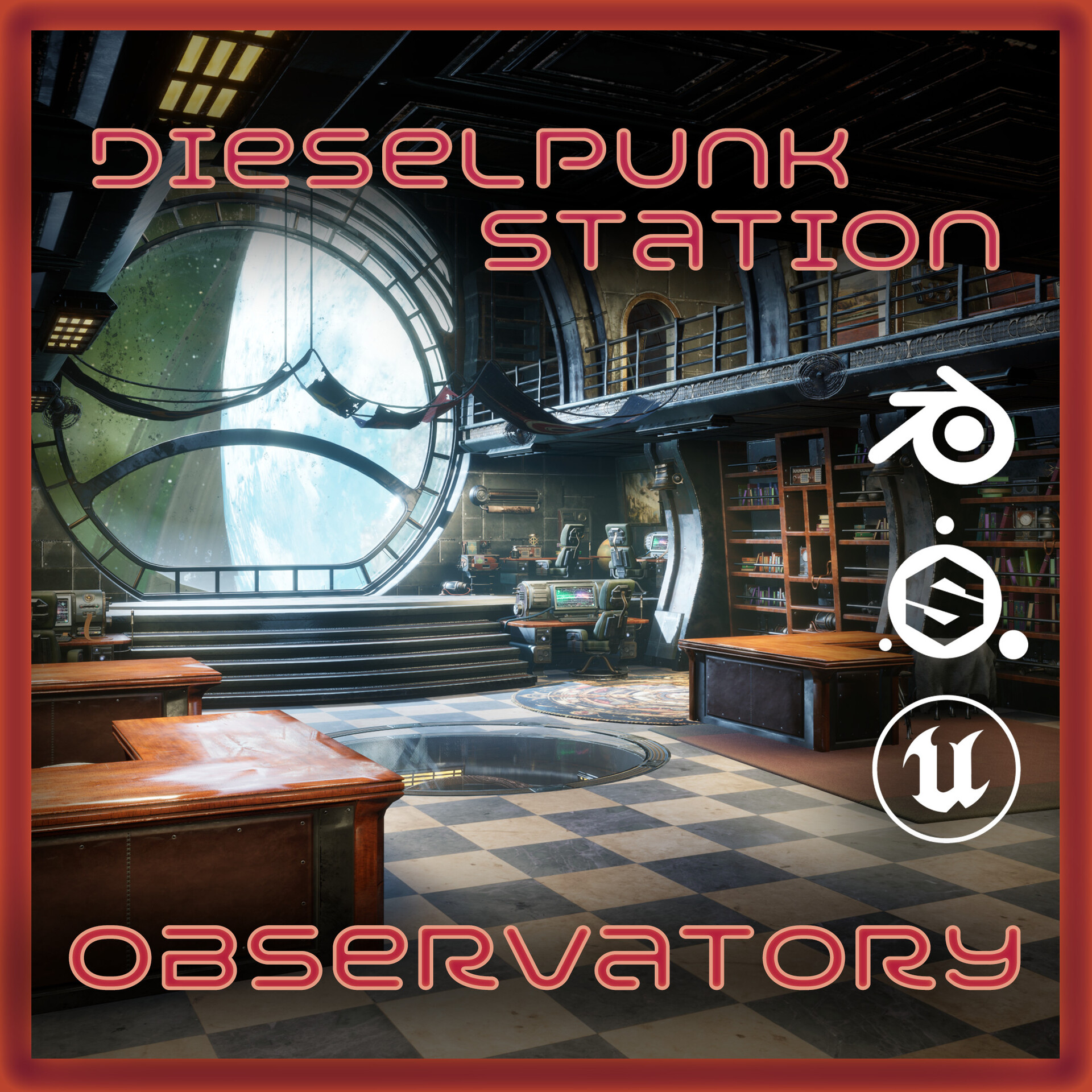 ArtStation - Dieselpunk Space Station | Observatory