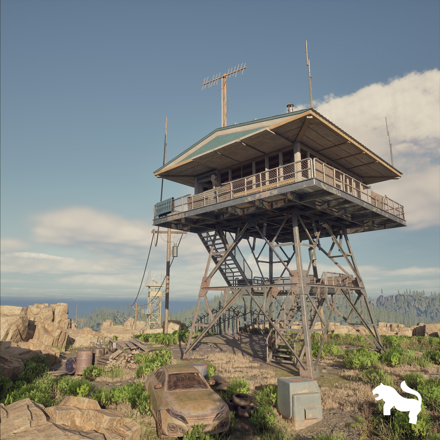 ArtStation - Fire Watch Tower Environment