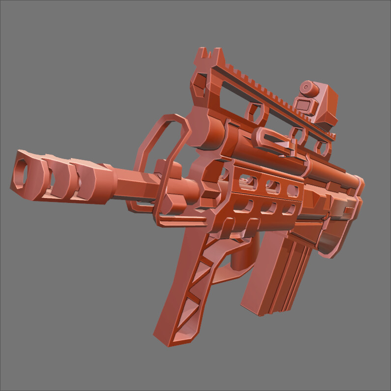 ArtStation - WIP - neopup style rifle