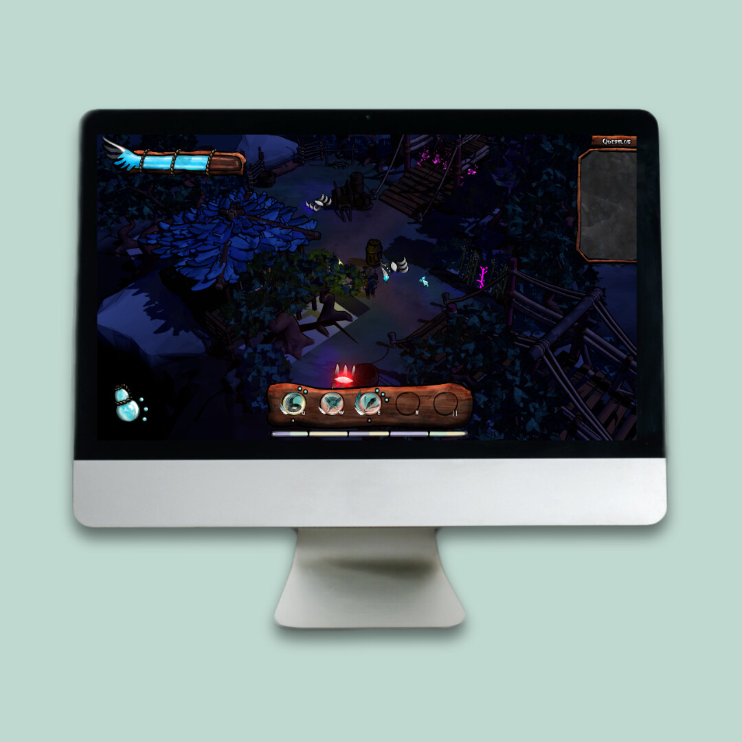 ArtStation - Combat UI "Ampguard" - UI Elements (2022)