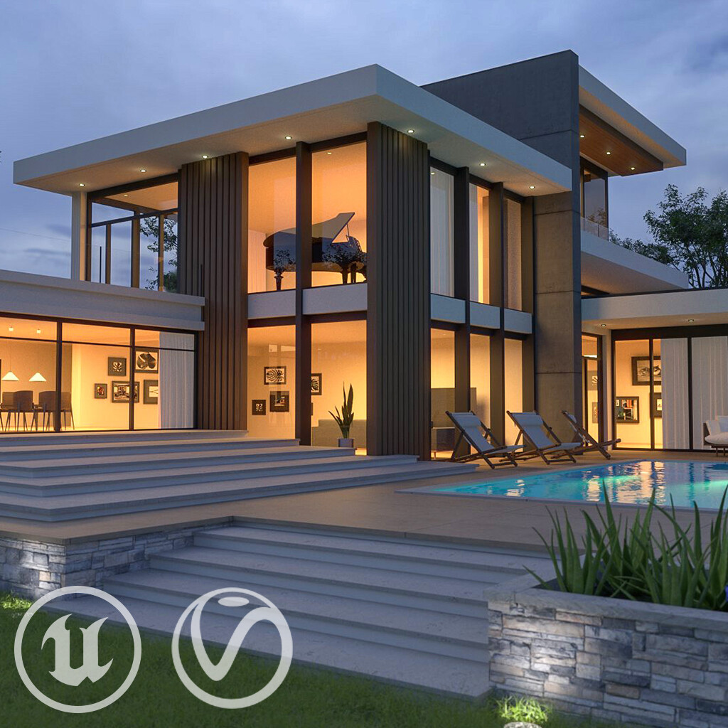 Alexander Rychlik - Architectural Visualization - Modern Mansion