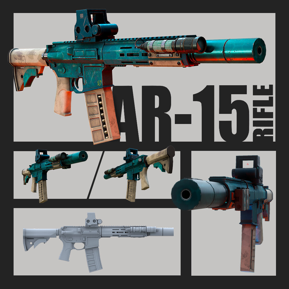 ArtStation - AR-15 rifle