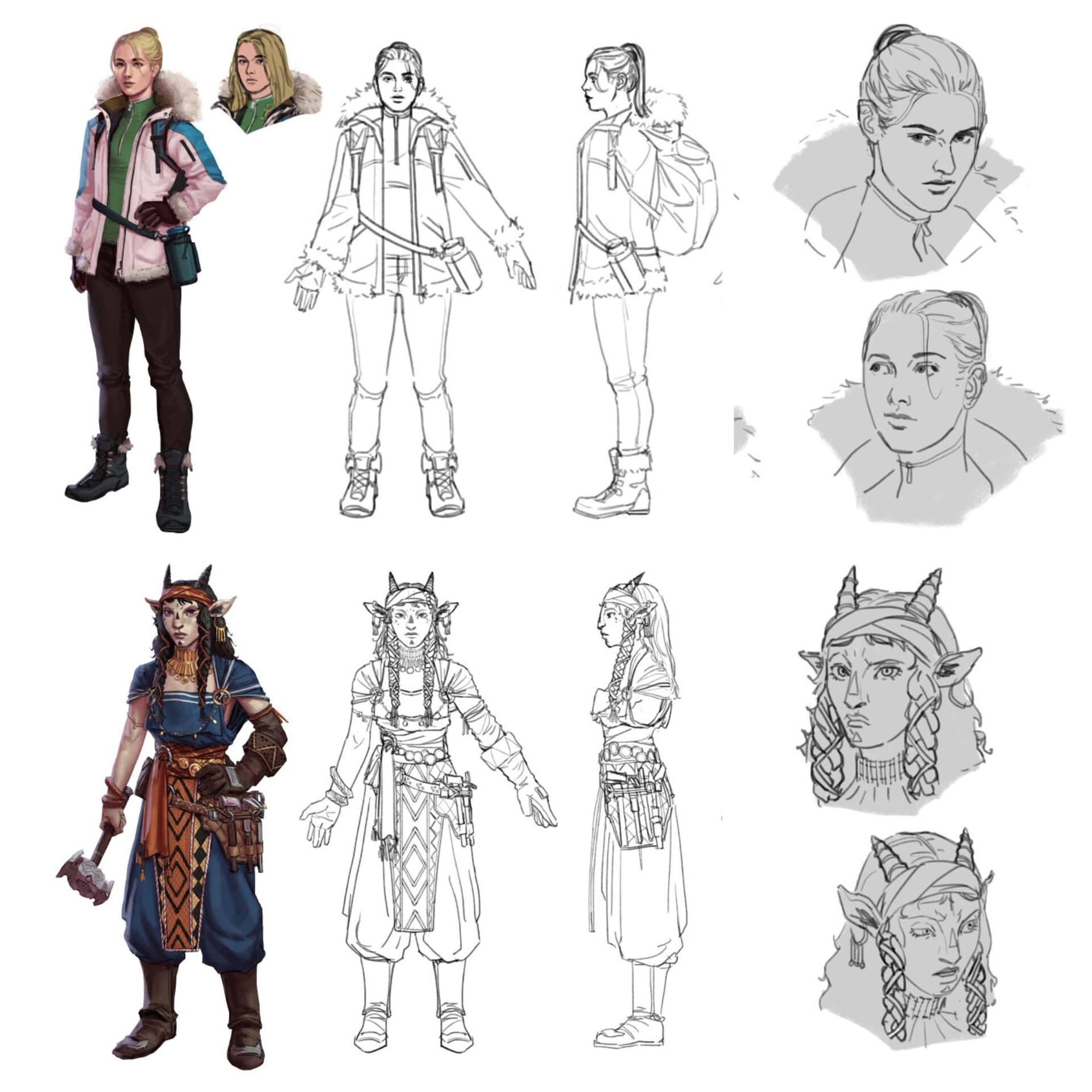 ArtStation - character sheets