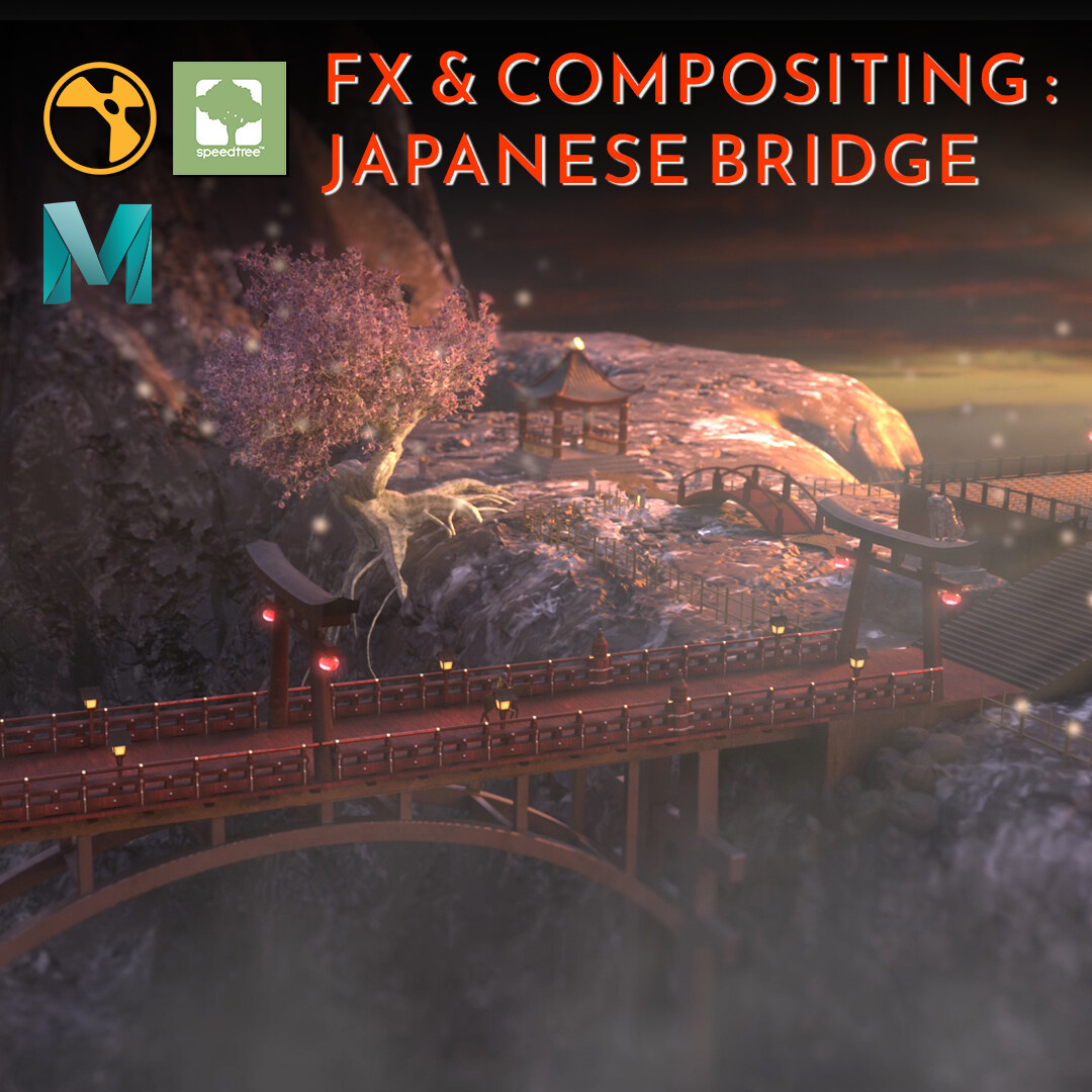 ArtStation - Japanese fortress - Compositing shot 001