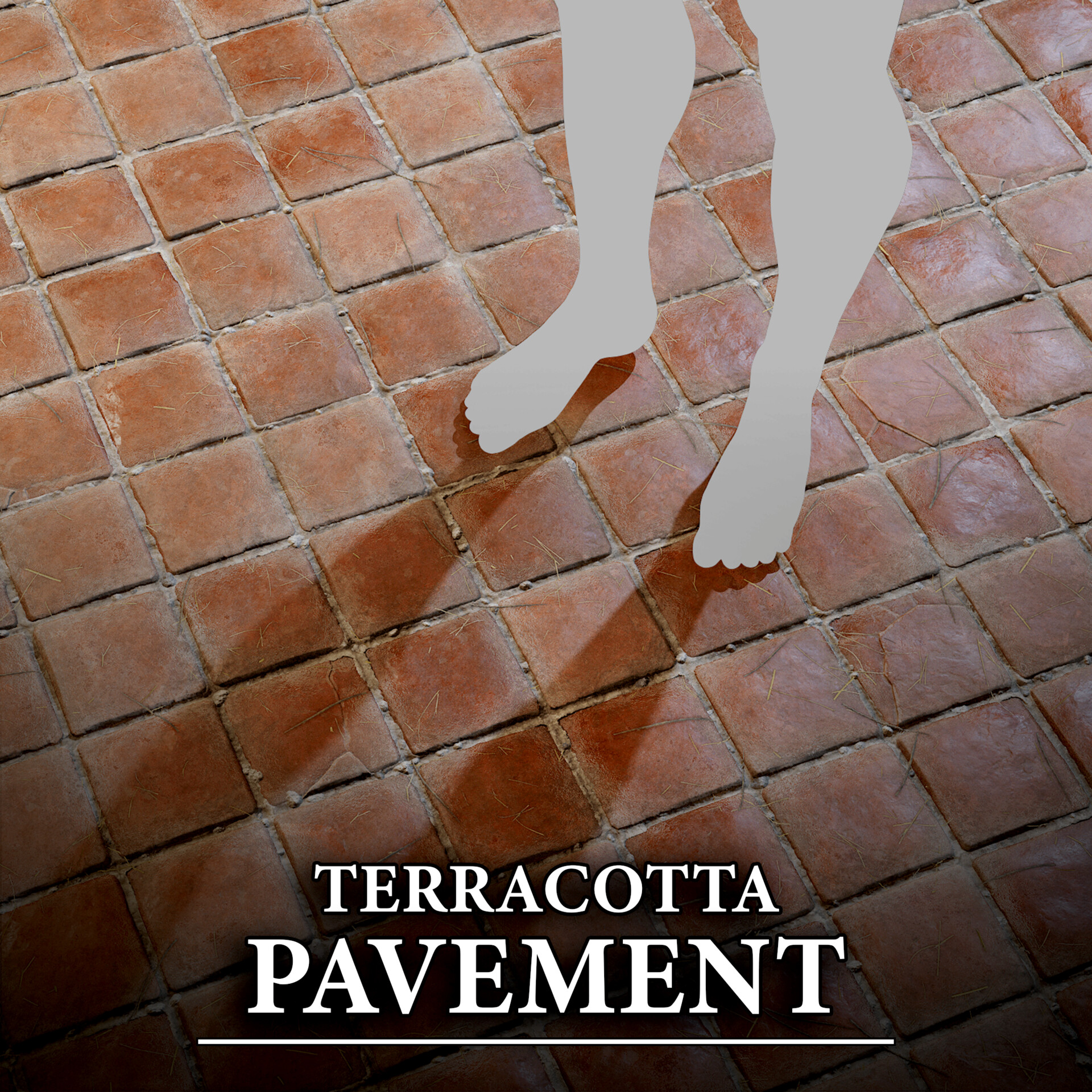 ArtStation - Terracotta Pavement - Substance Designer