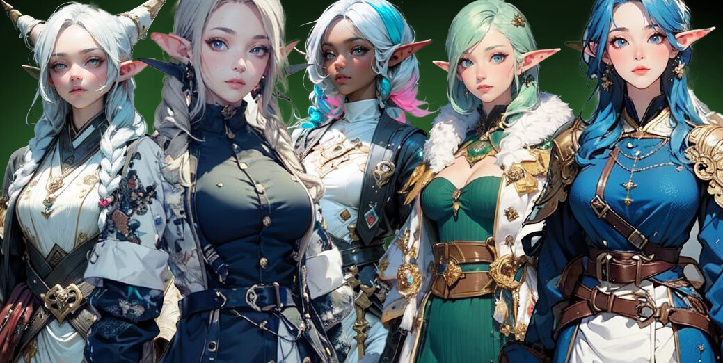 ArtStation - 350 Huge Majestic Elf Fantasy Character References Designs ...