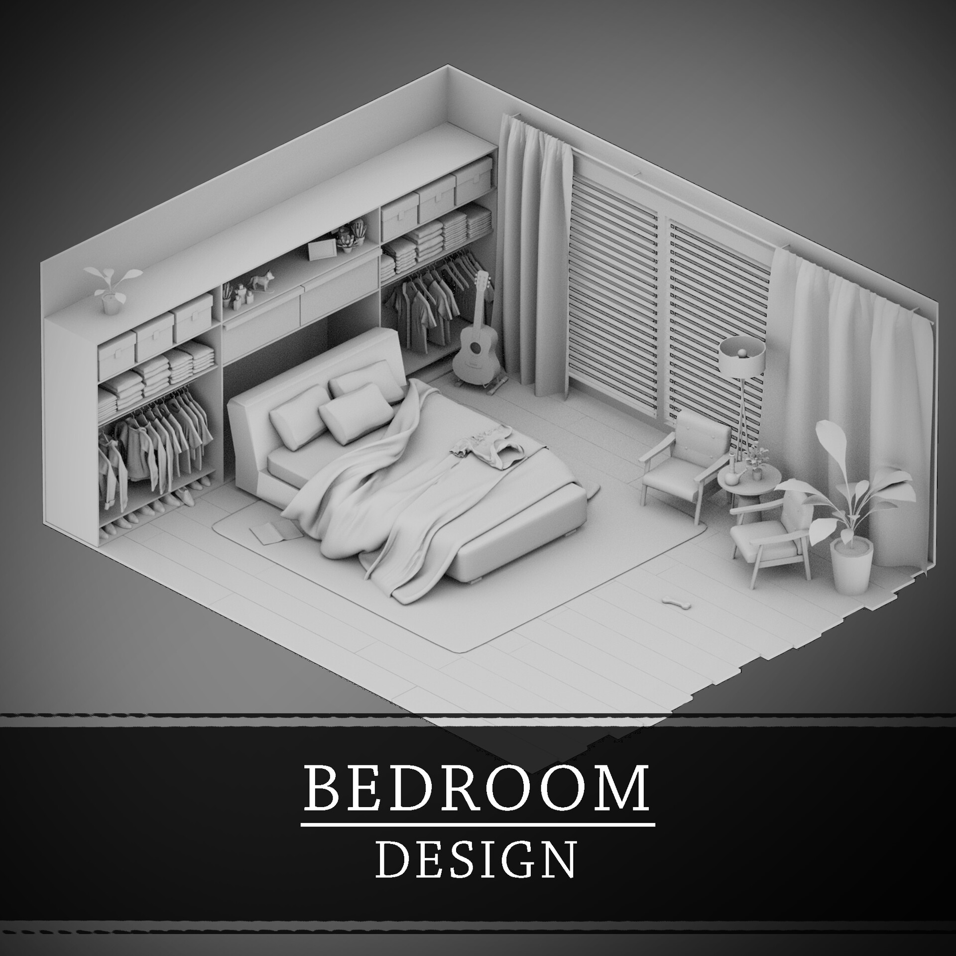 ArtStation - Bedroom Design