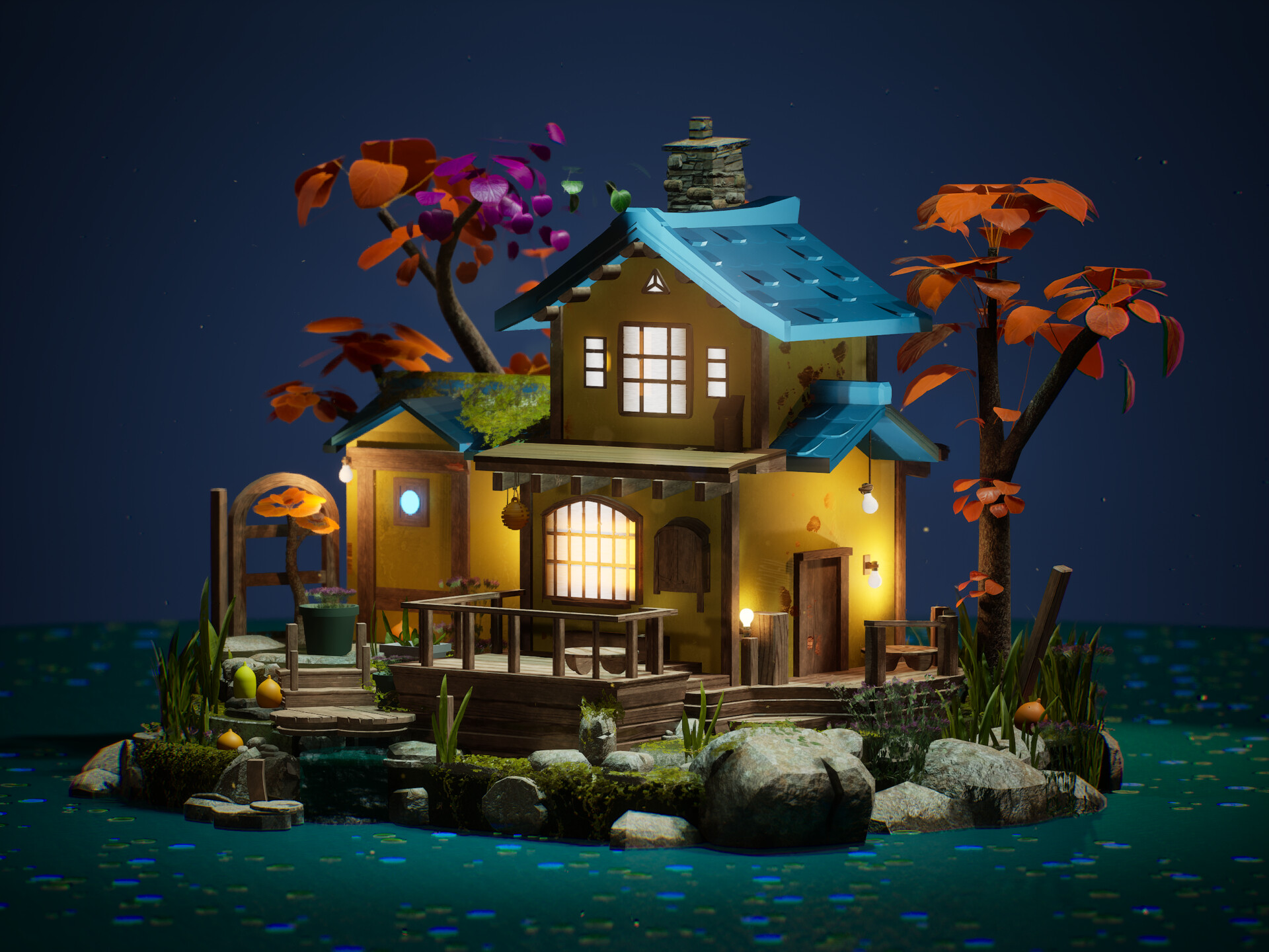ArtStation - Colorful Fantasy House