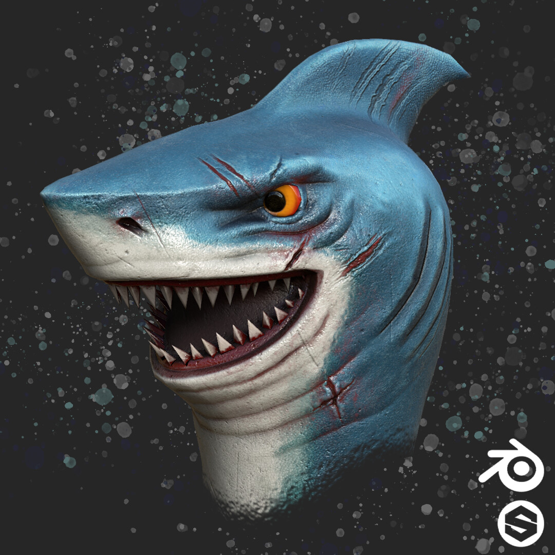 ArtStation - Stylised Shark Head