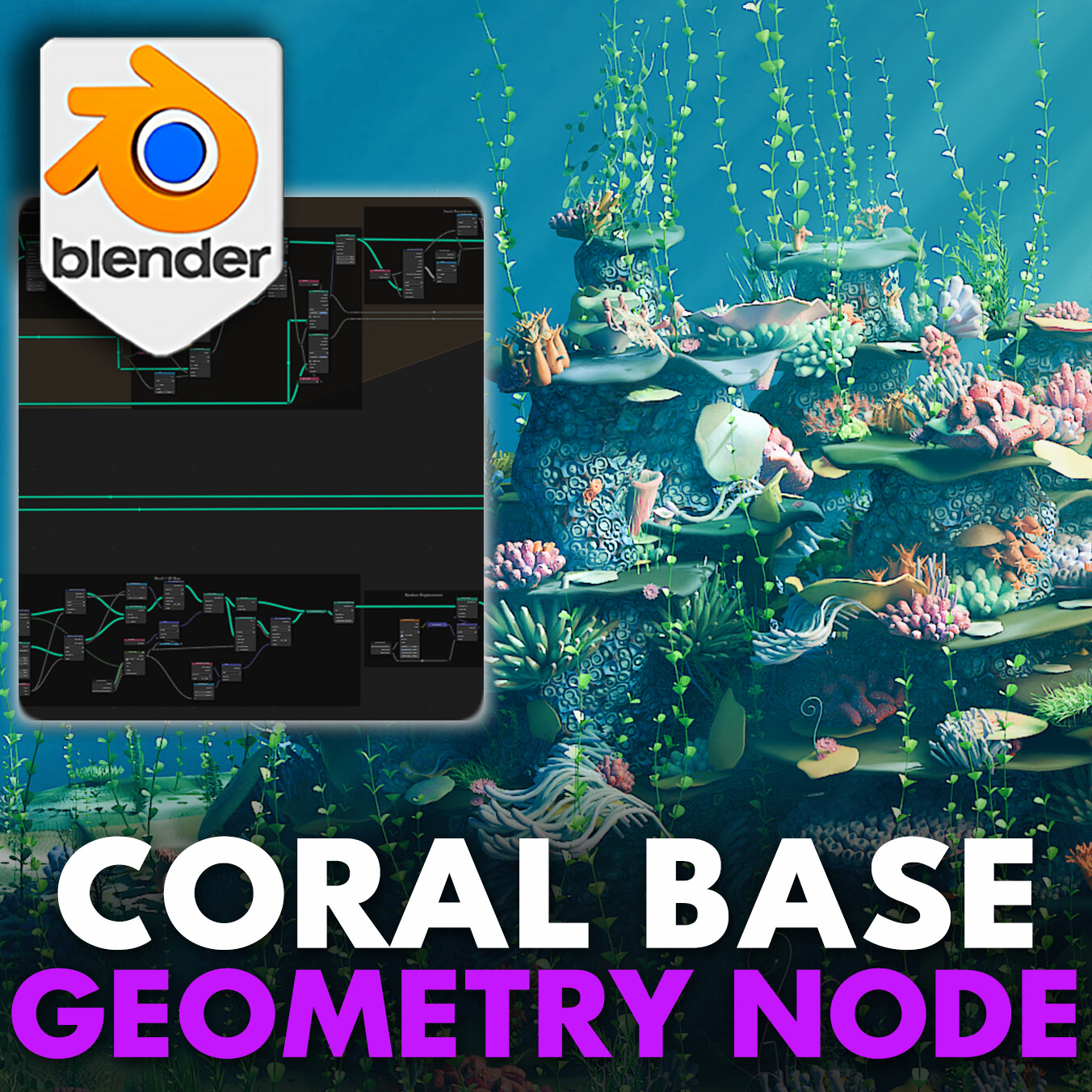 ArtStation - Blender Sea Coral Reef Geometry Node with Water Shader Setup
