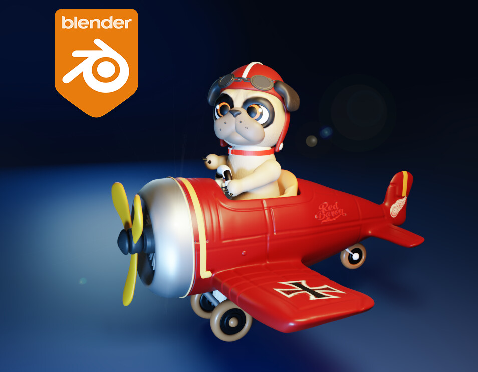 ArtStation - Red Baron _ Dog Pilot