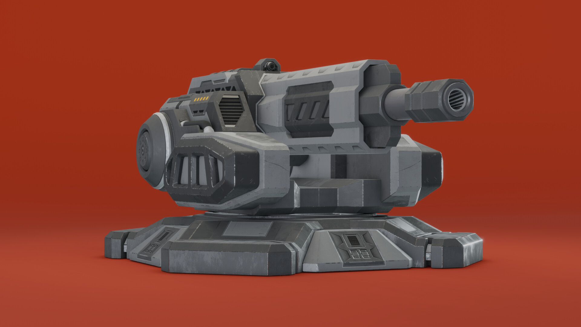 ArtStation - Cannon Turret B1-280 | Space Engineers Mod