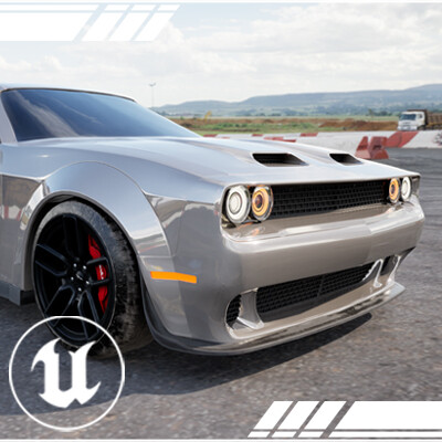 ArtStation - Dodge challenger SRT Hellcat