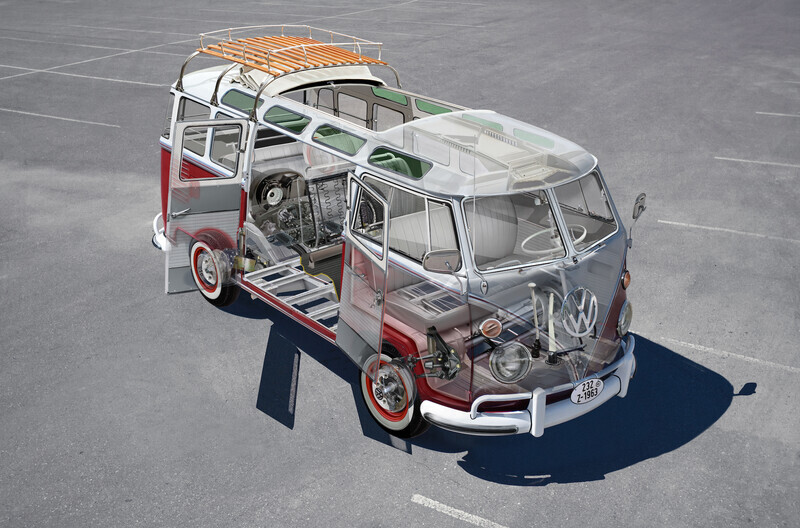 ArtStation - VW bus T1 "Samba" - how to create a cutout drawing