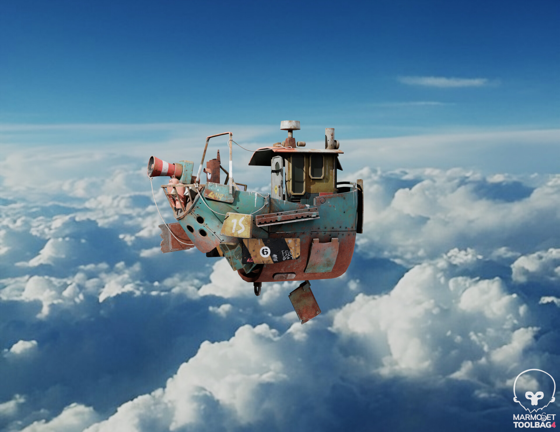 ArtStation - Flying boat from Ian Mcque (concept art)