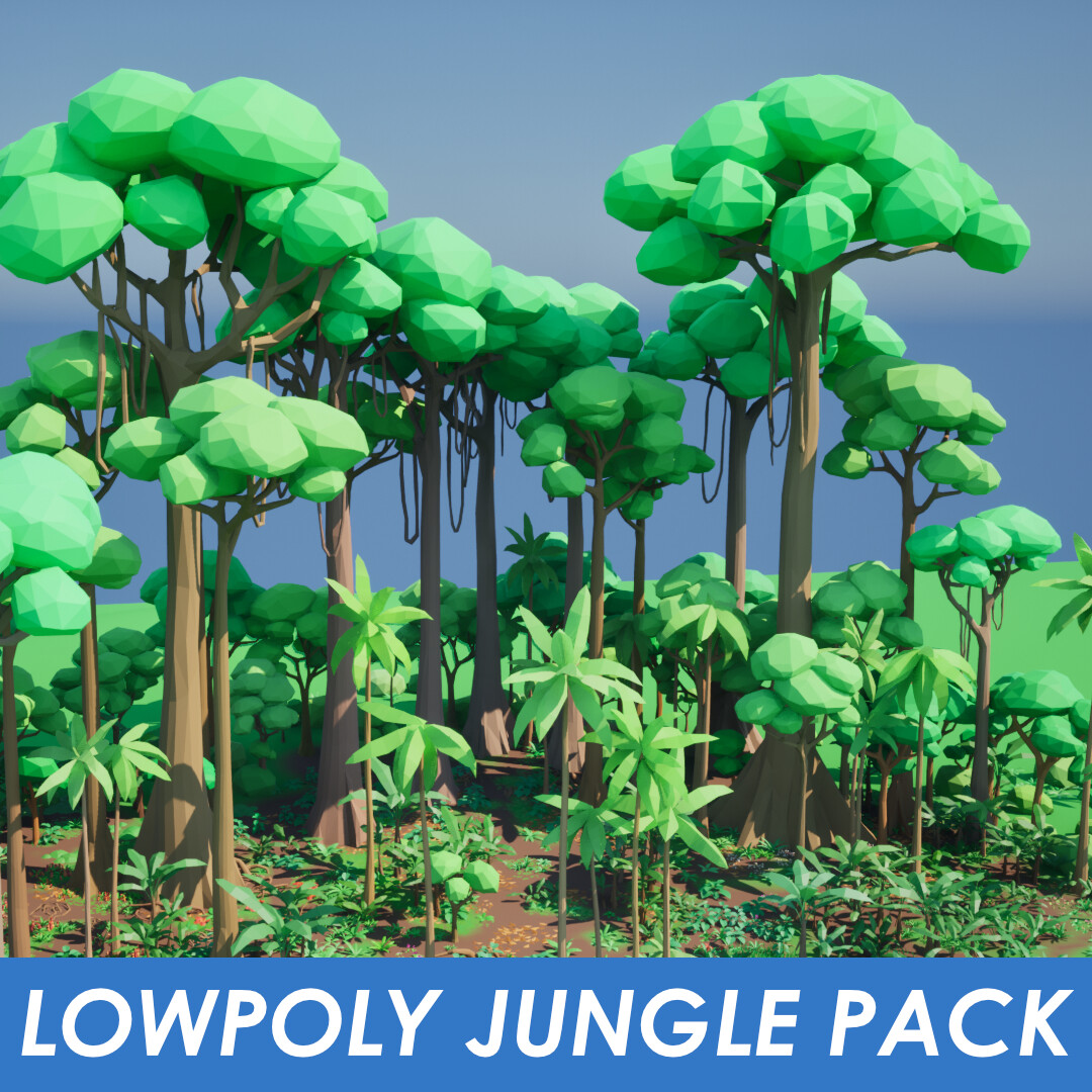 ArtStation - Lowpoly Jungle - 3D Foliage Pack
