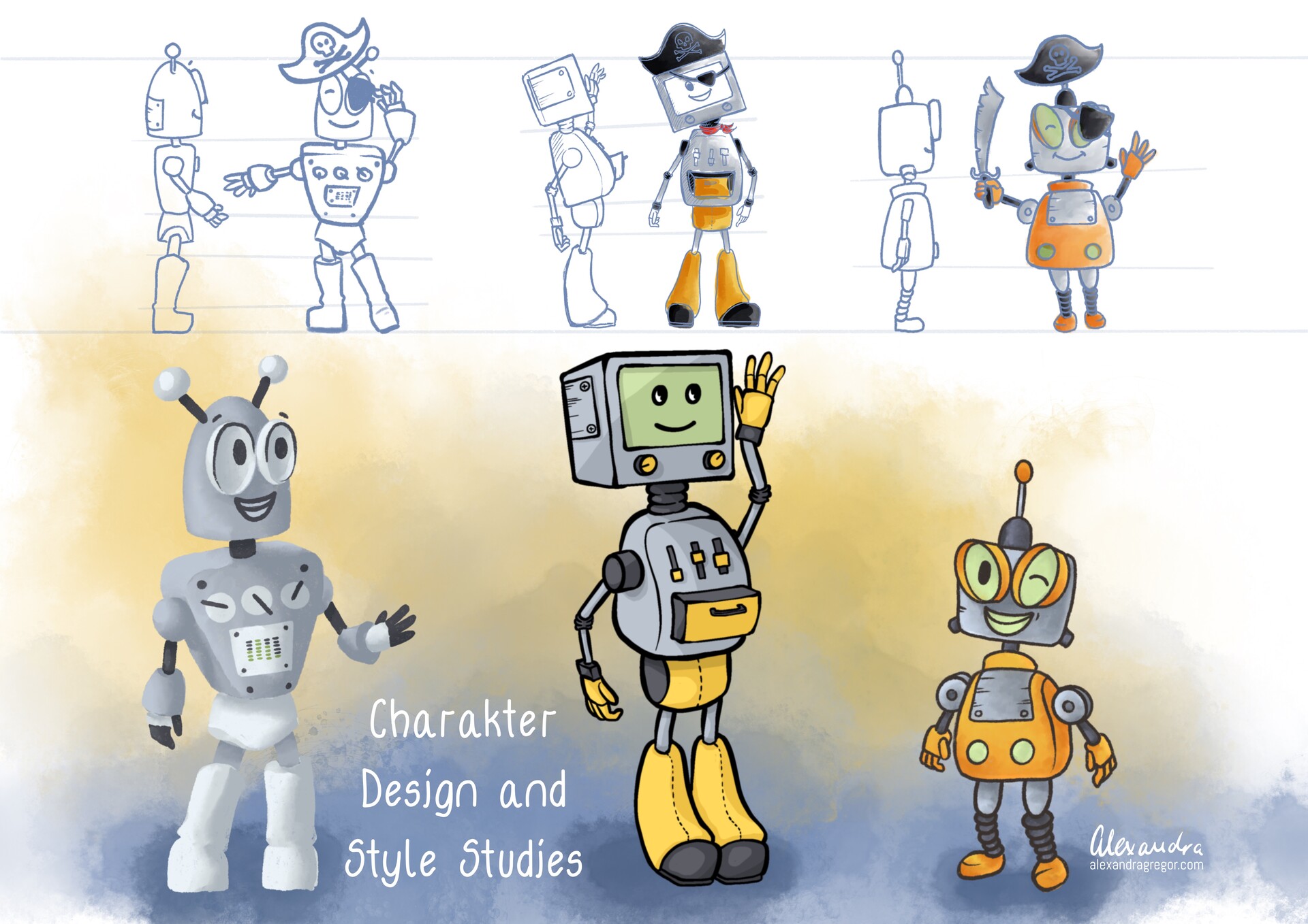 ArtStation - Style Examples and Character Designs for a children's book
