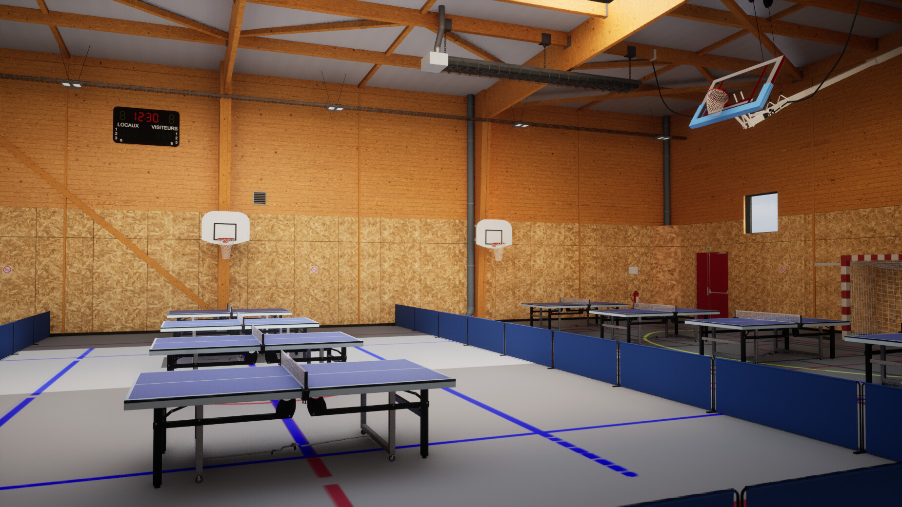 ArtStation - Realist 3D Environment - Ping Pong Gym