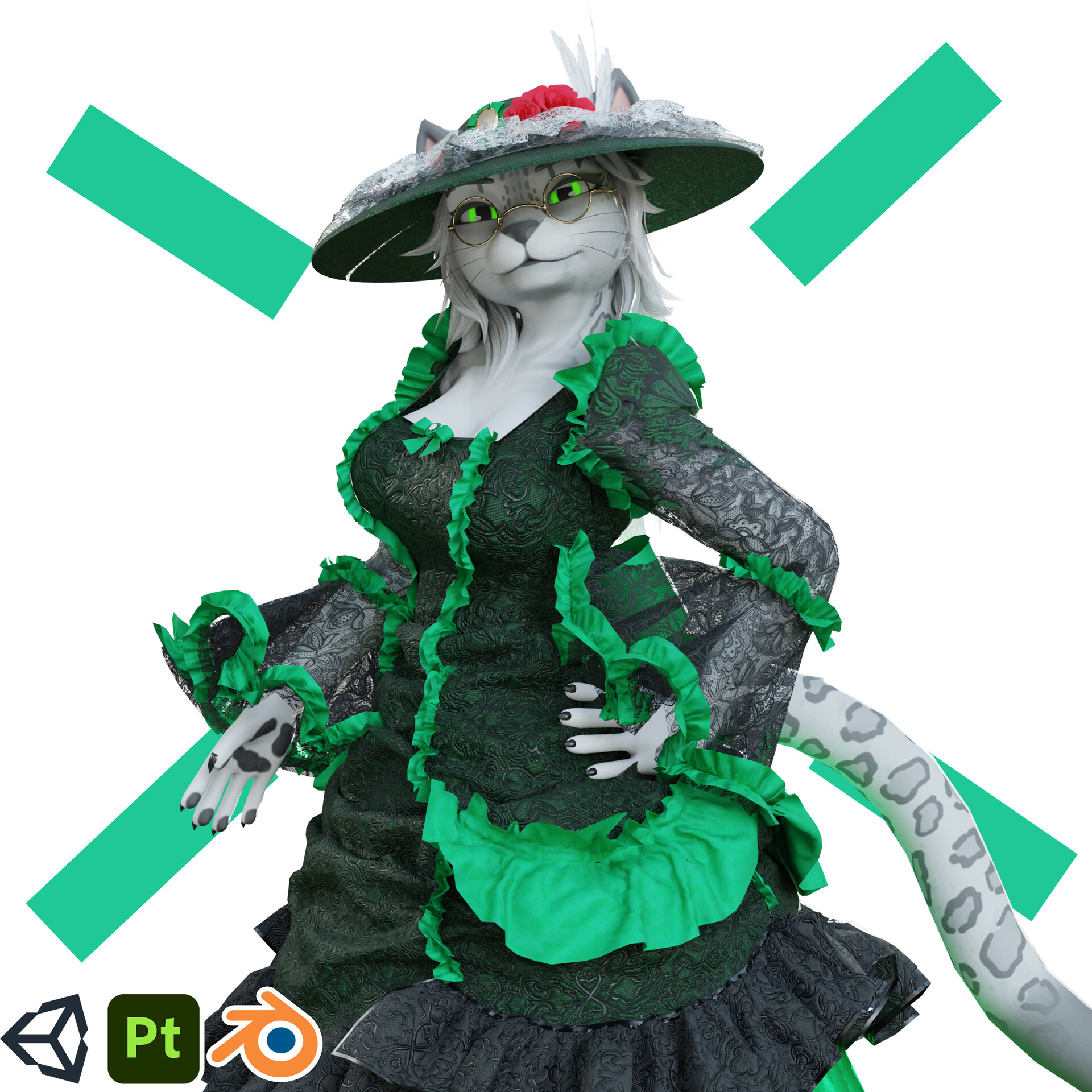 ArtStation - VRCHAT Victorian gown