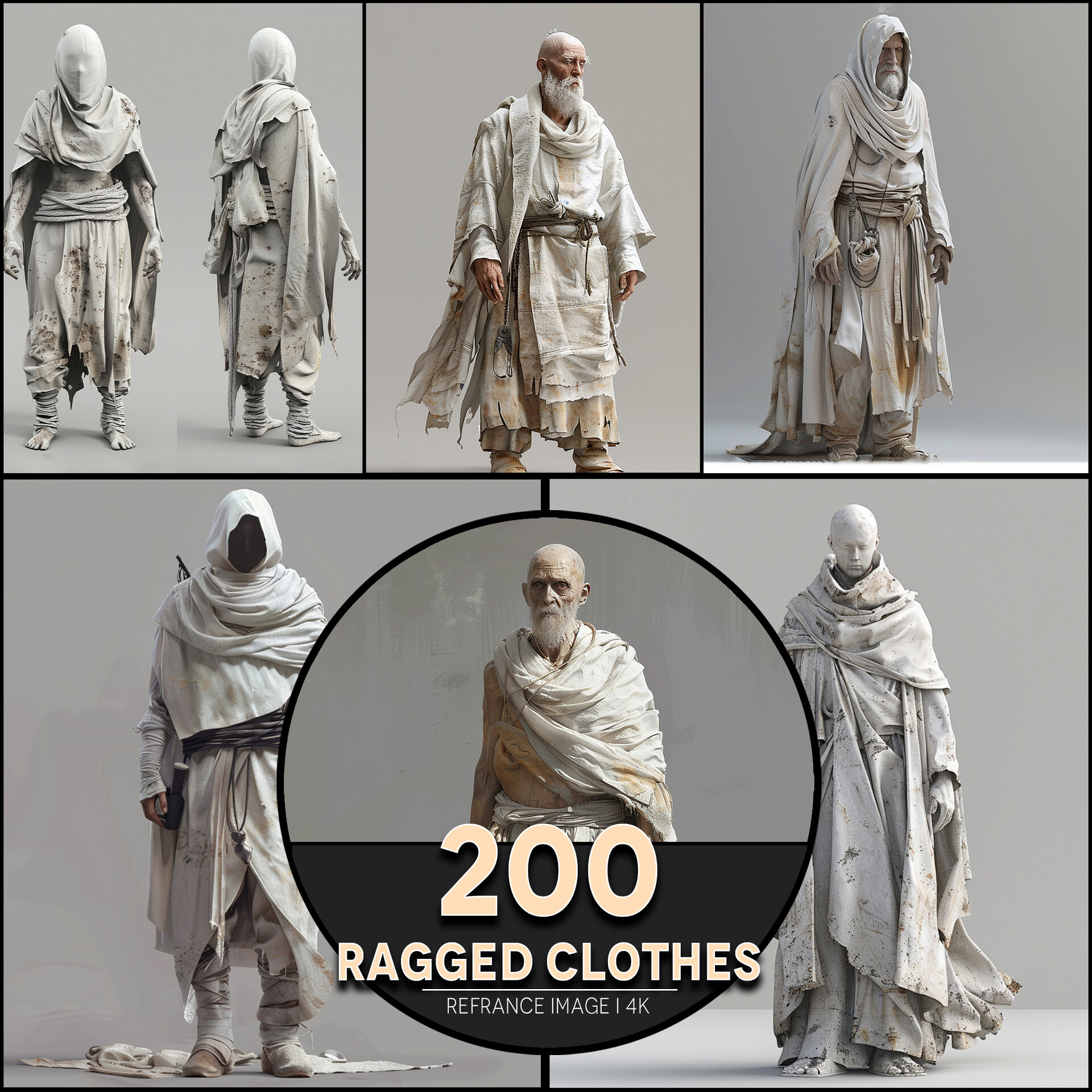 Pixel Ref - Ragged Clothes 4K Reference/Concept Images