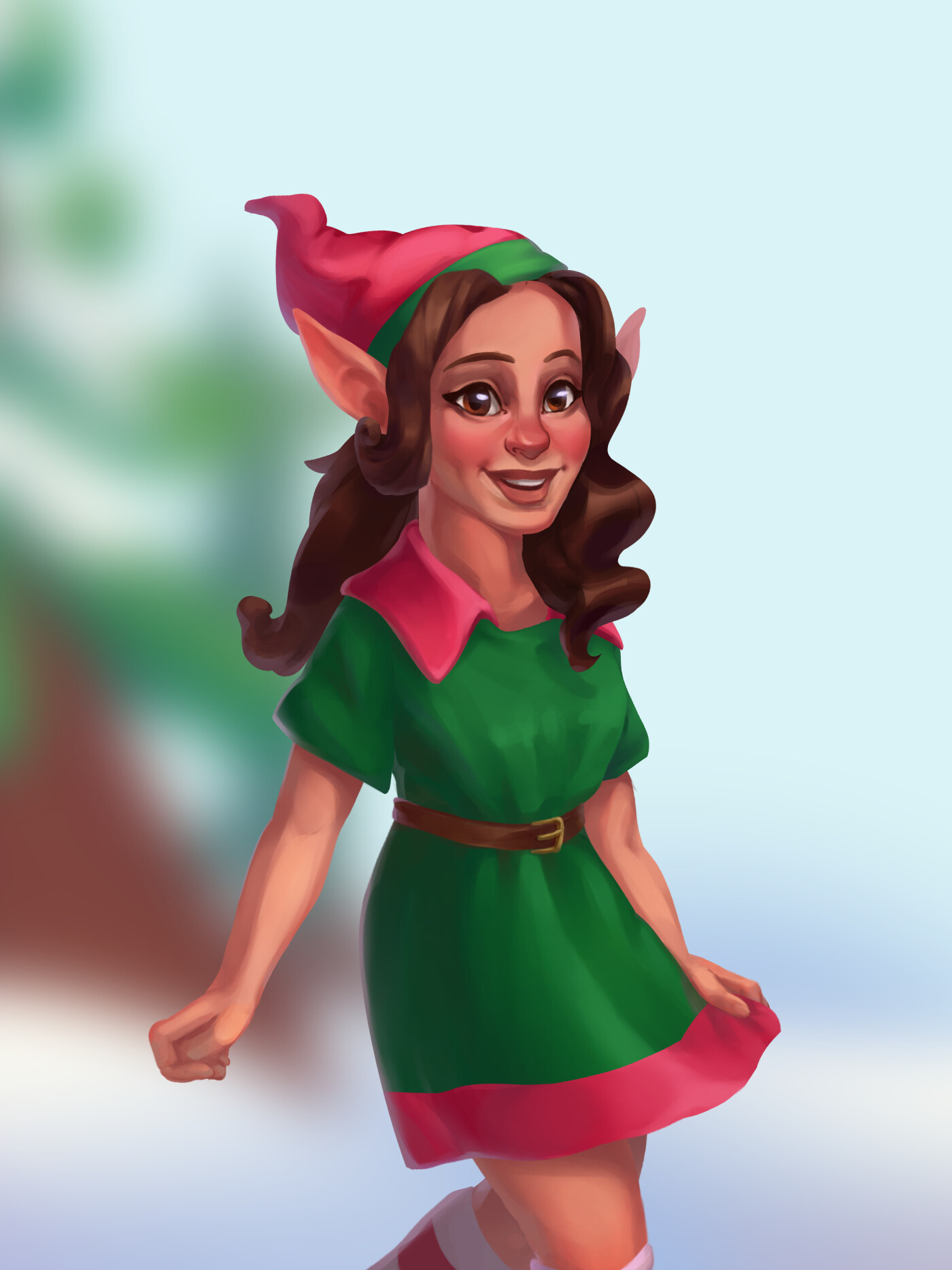 ArtStation - Elf girl in Riddle Road style