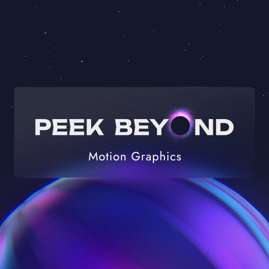 ArtStation - Peek Beyond Motion Graphics