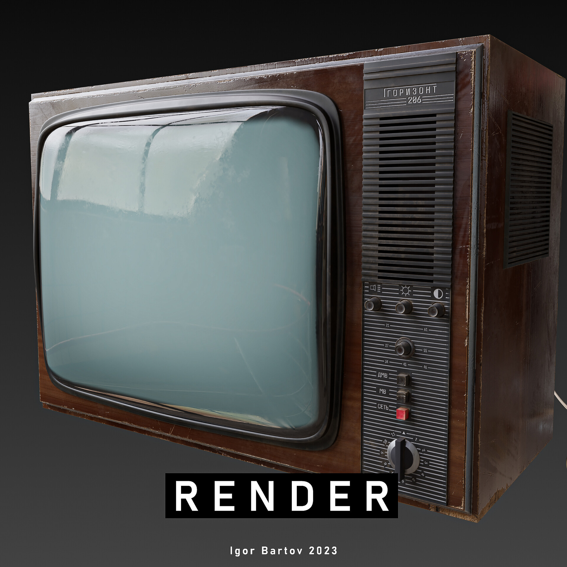 ArtStation - Soviet TV "GORIZONT-206"