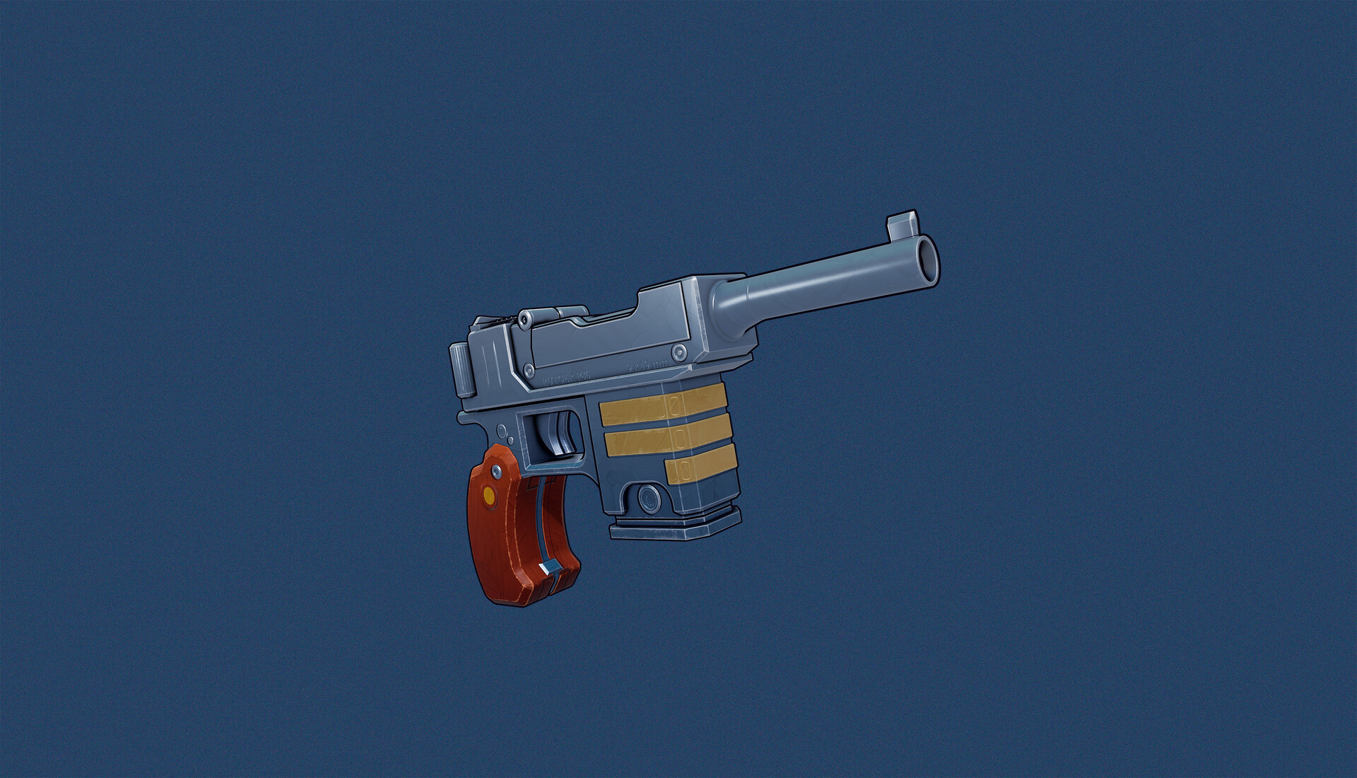 ArtStation - Stylized pistol - Rutger P86