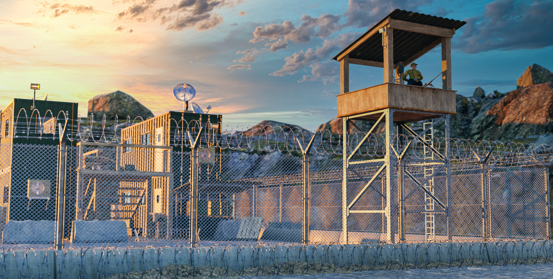 ArtStation - Outpost towers Gold Inc