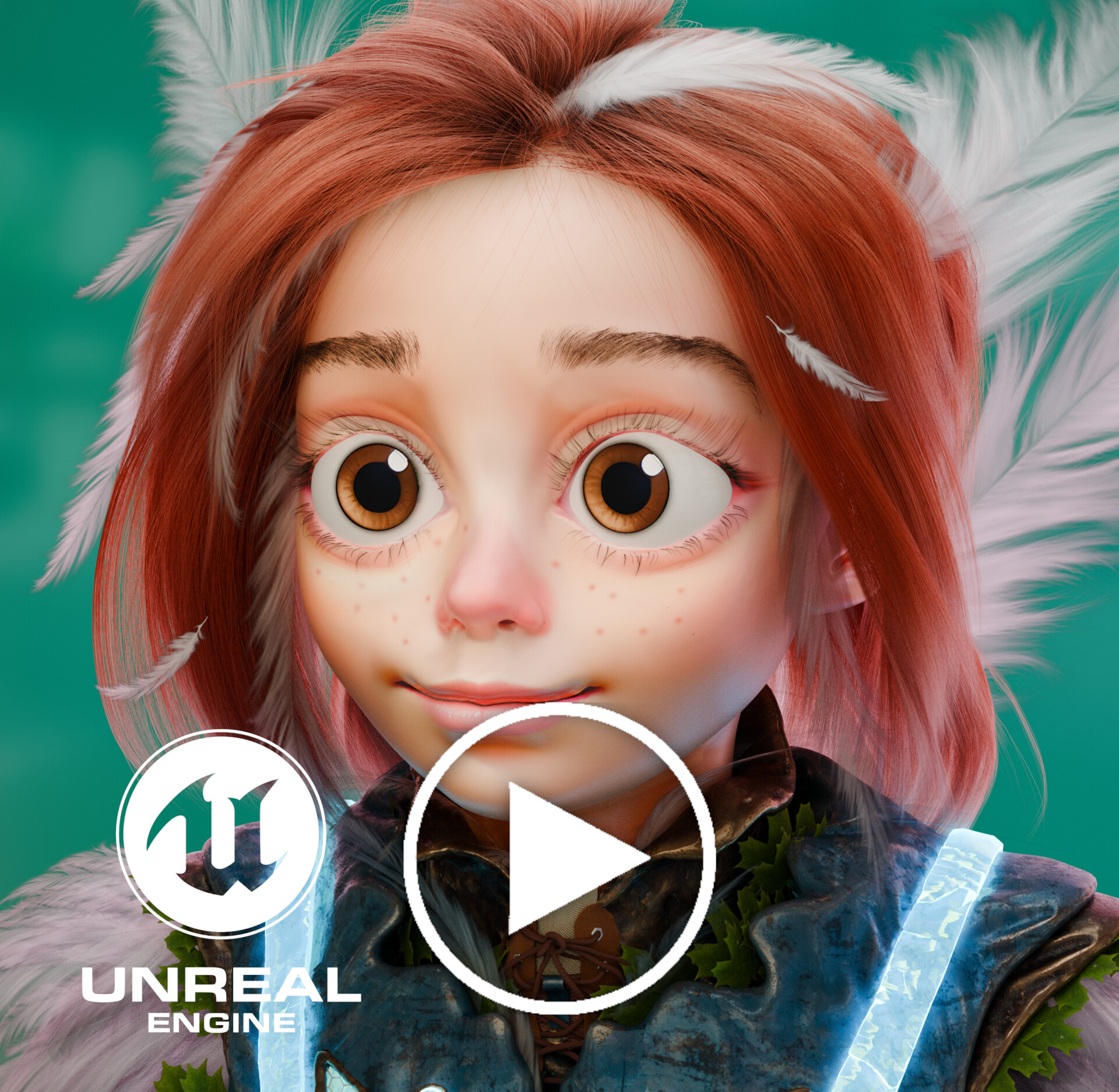 ArtStation - Fantasy - little girl UE5 Lumen GIF