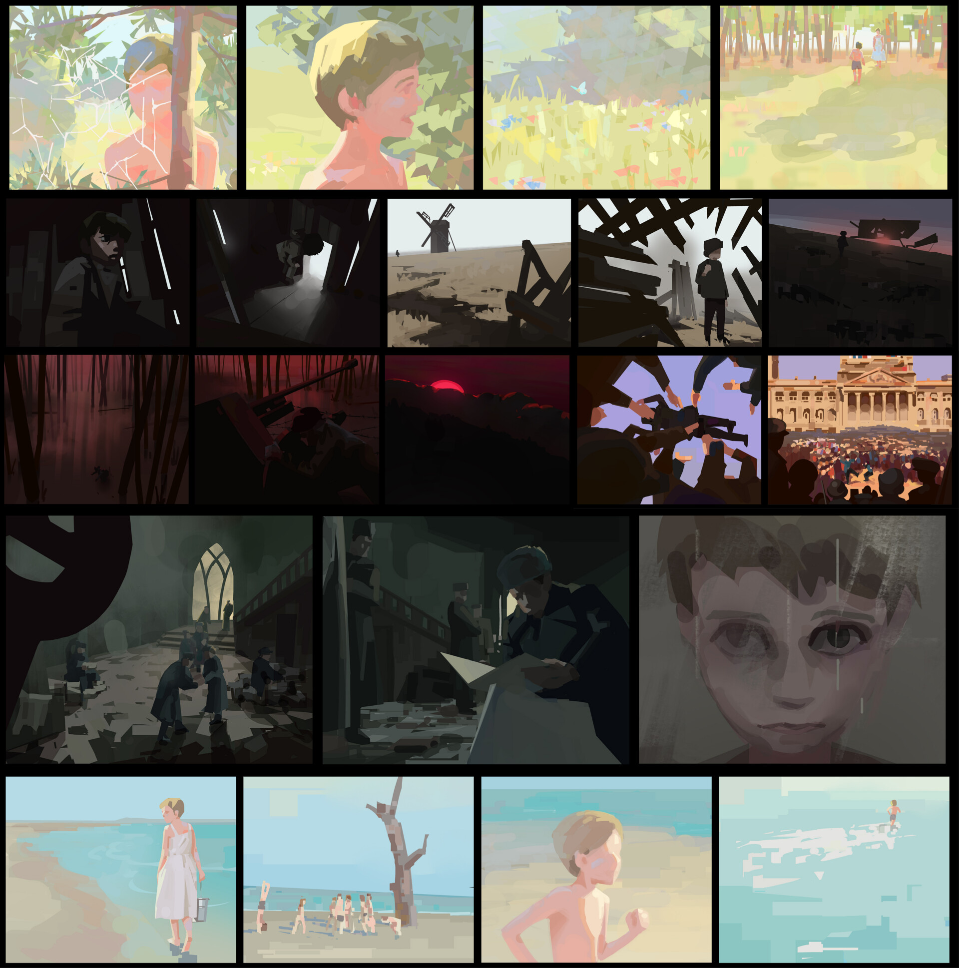 ArtStation - Color keys based on the film Ivan's Childhood
