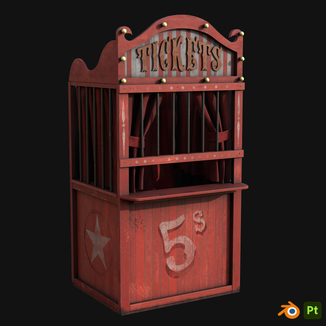 ArtStation - Circus Tickets Stand