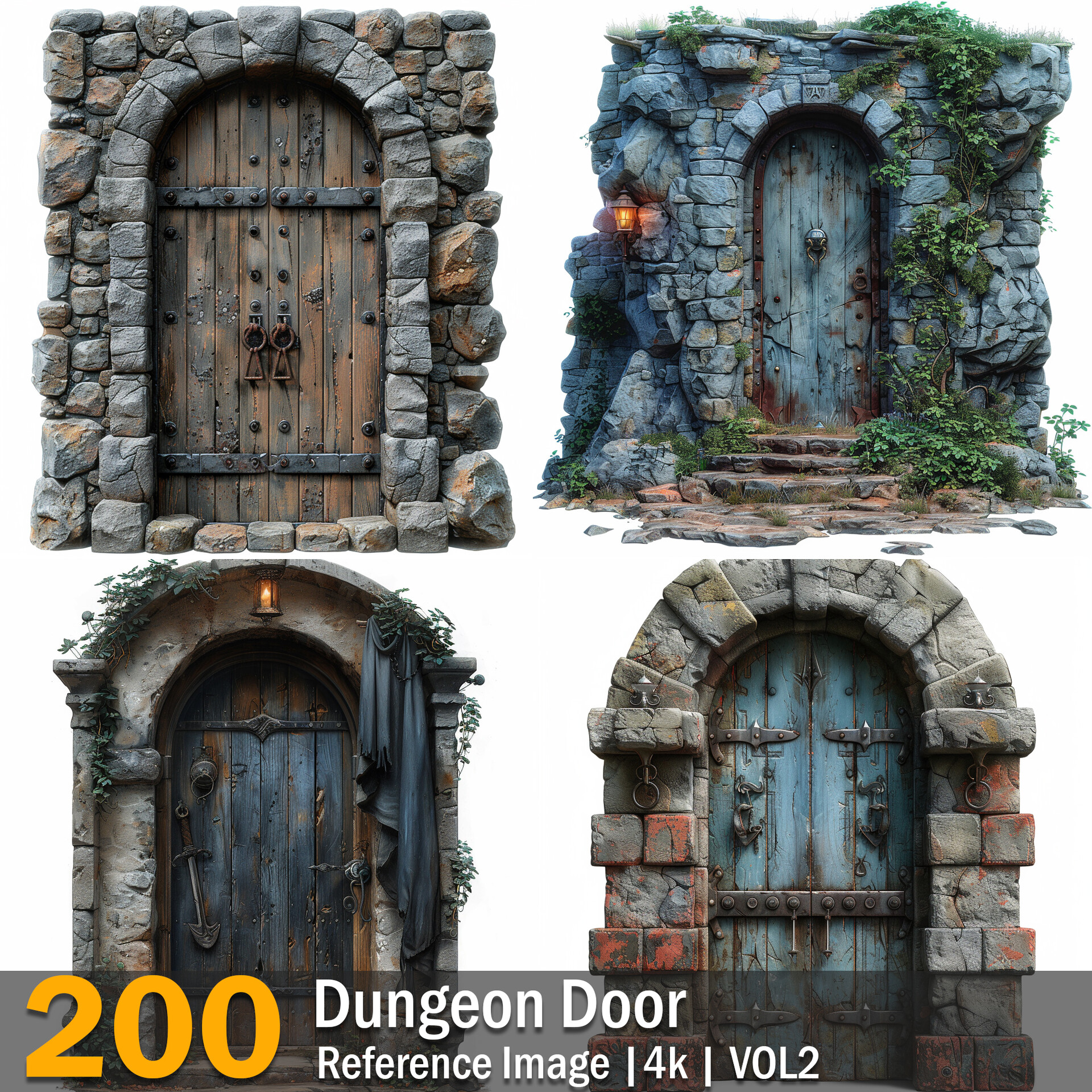 ArtStation - Dungeon Door | Reference Images | 4K | VOL2