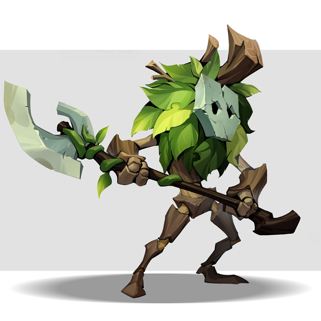 ArtStation - Character design and three dimensional views - Plant Soldier