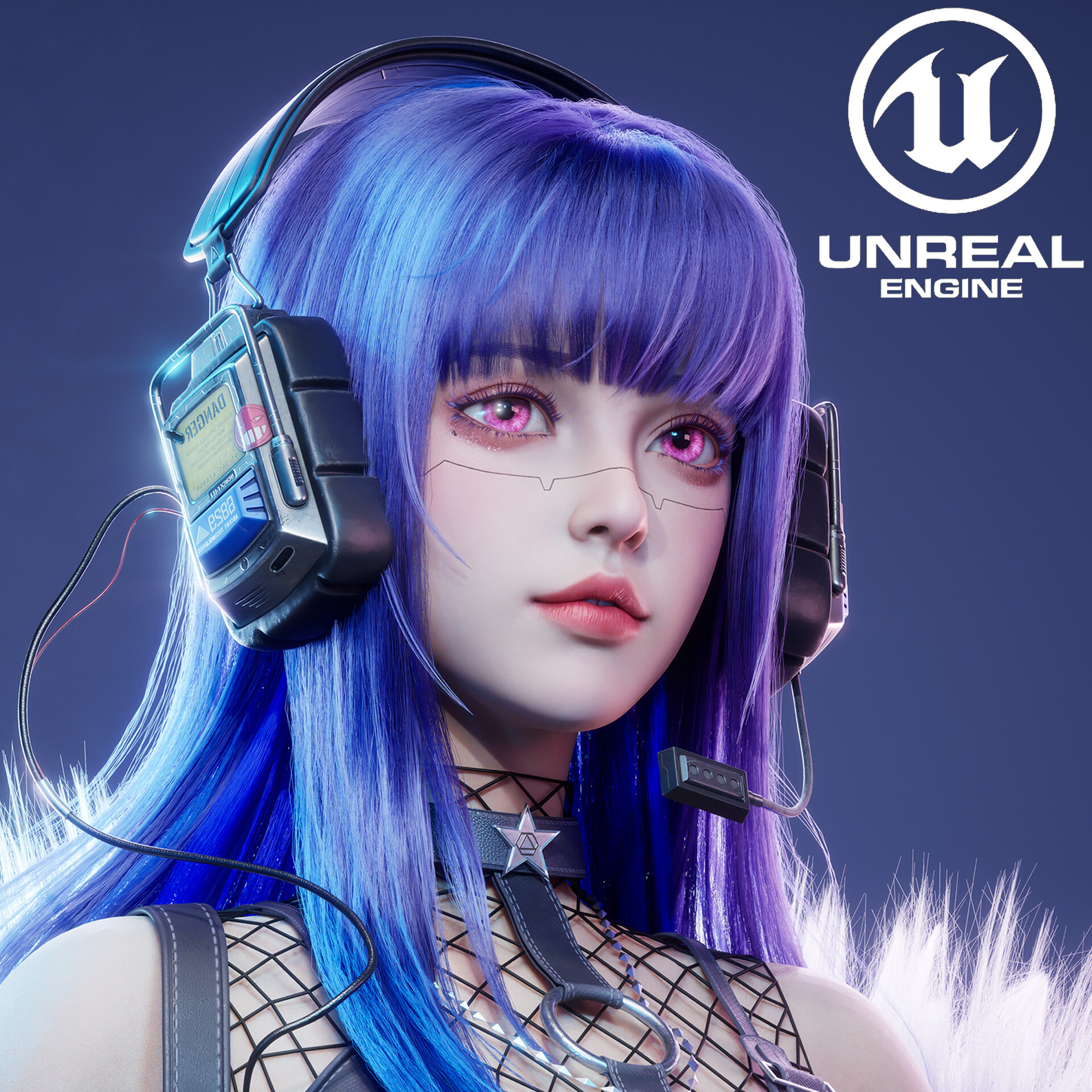 ArtStation - Blue haired girl-UE5