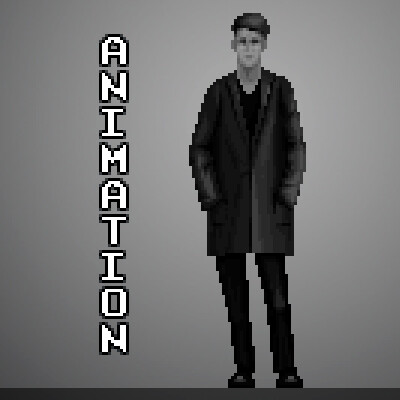 ArtStation - Animations of a man wearing a raincoat