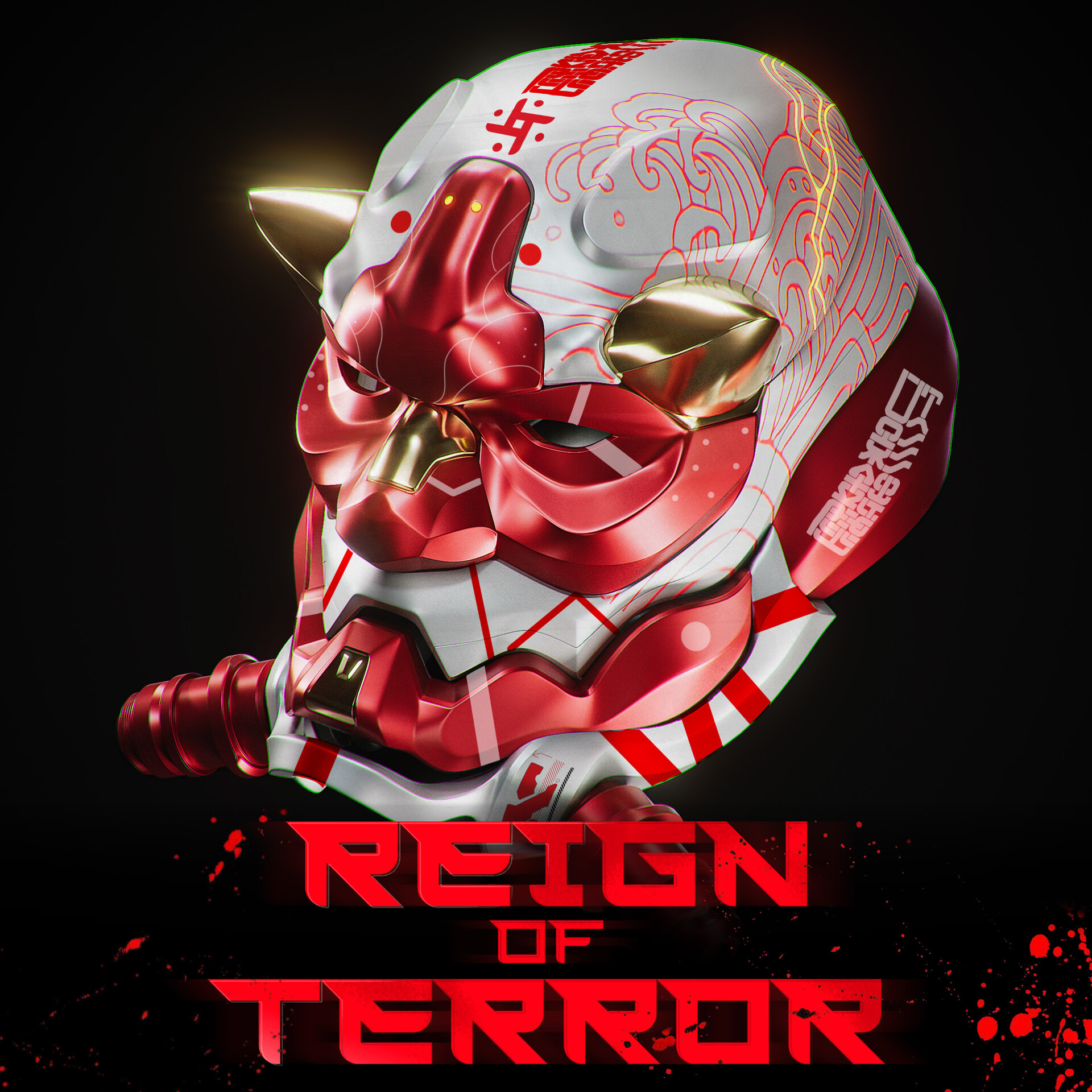ArtStation - REIGN OF TERROR - Heavy Duty Oni Mask 05 Concept Design ...