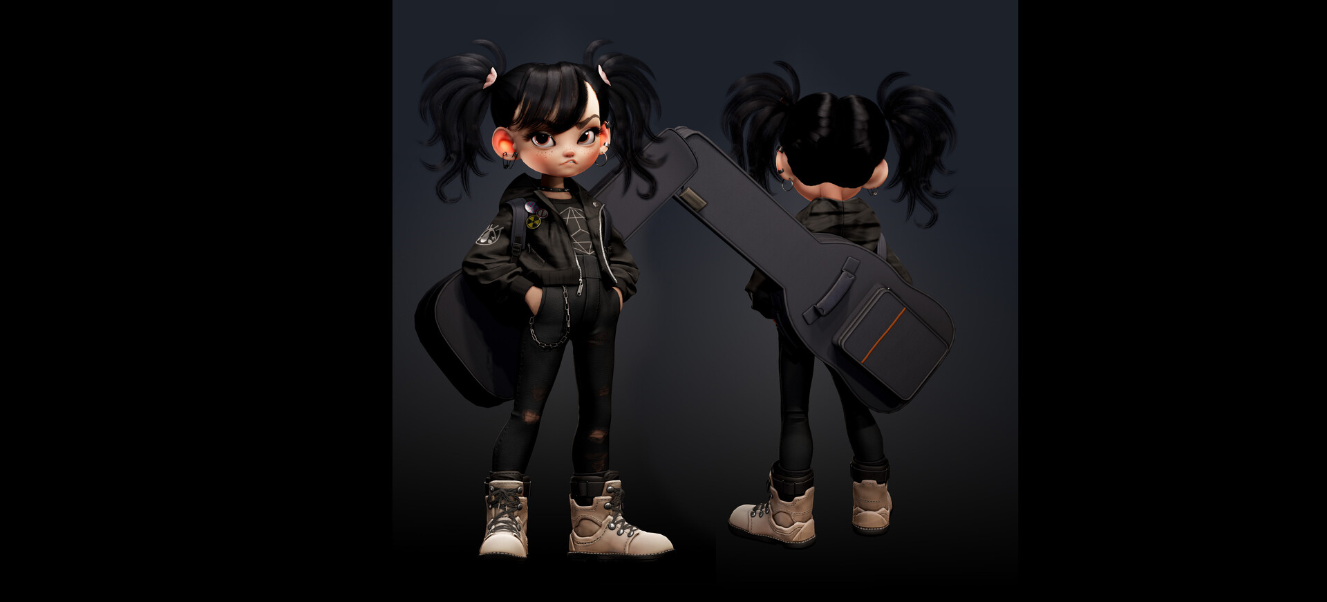 ArtStation - Chibi Girl Character ( Game Ready Model - Real Time )