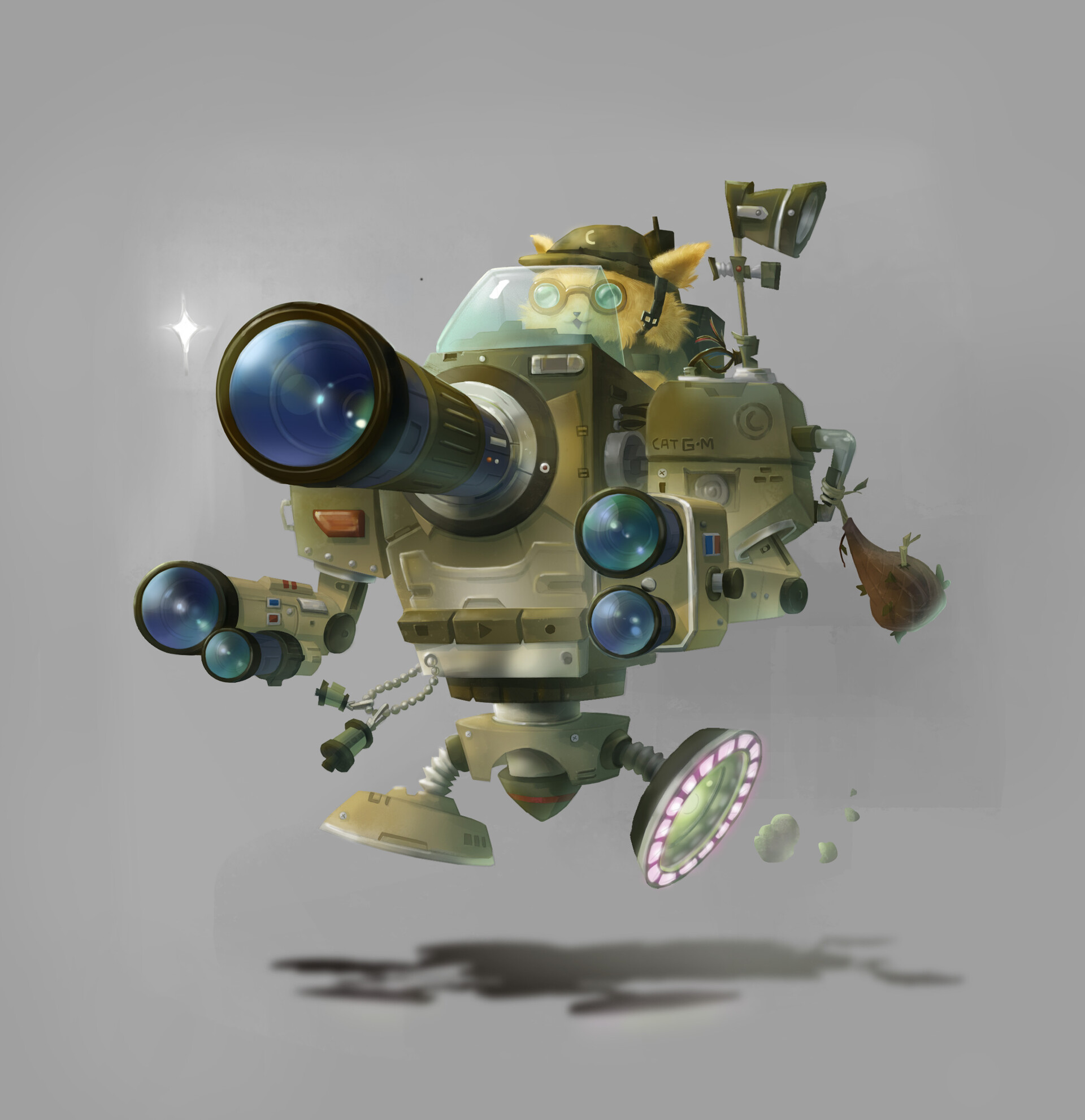 ArtStation - a cat scout plane