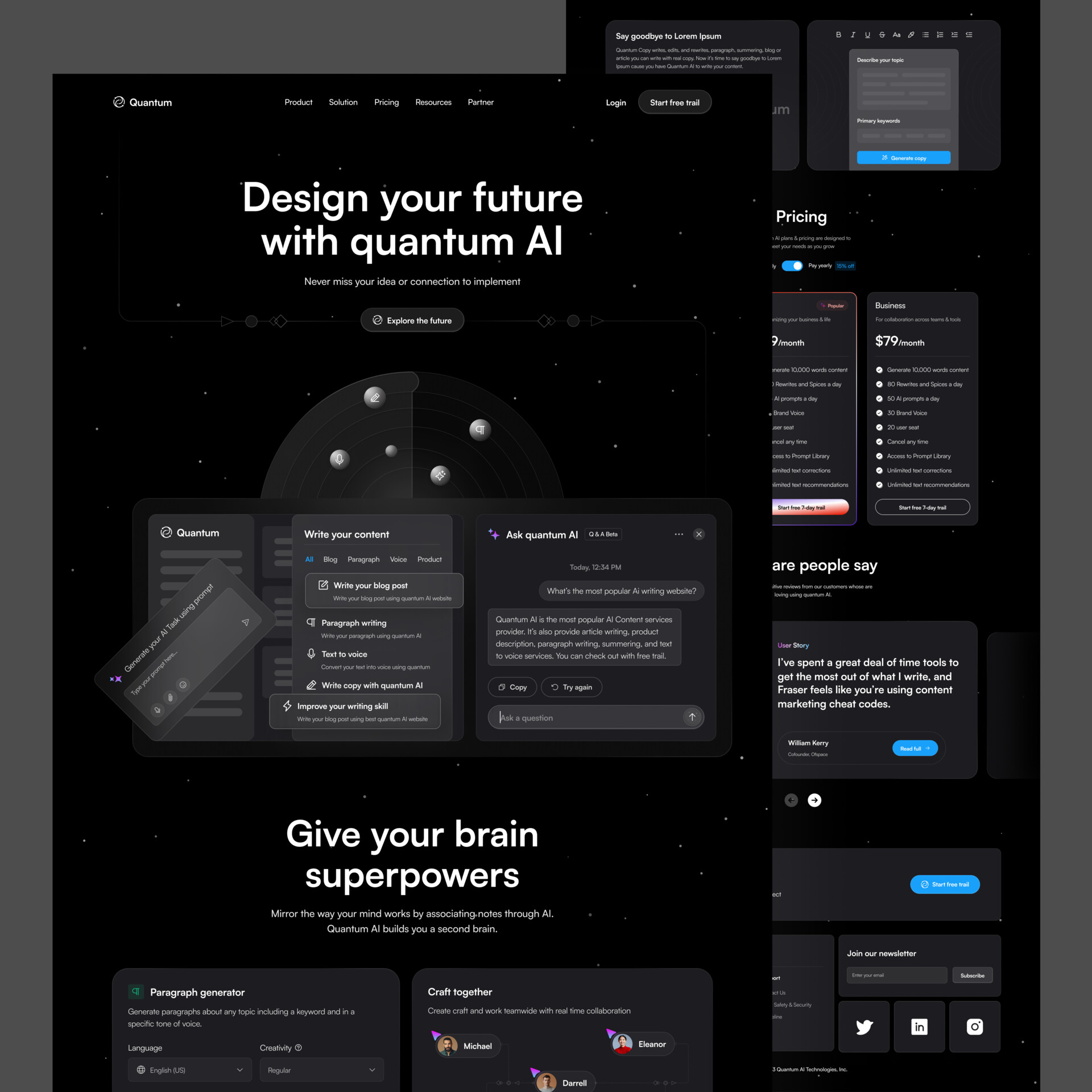 ArtStation - Content writing AI Landing Page
