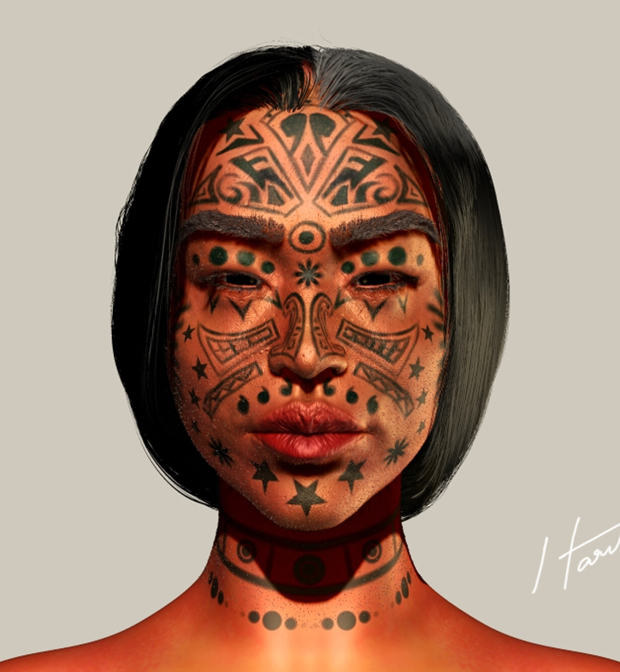 ArtStation - Realistic female portrait in zbrush