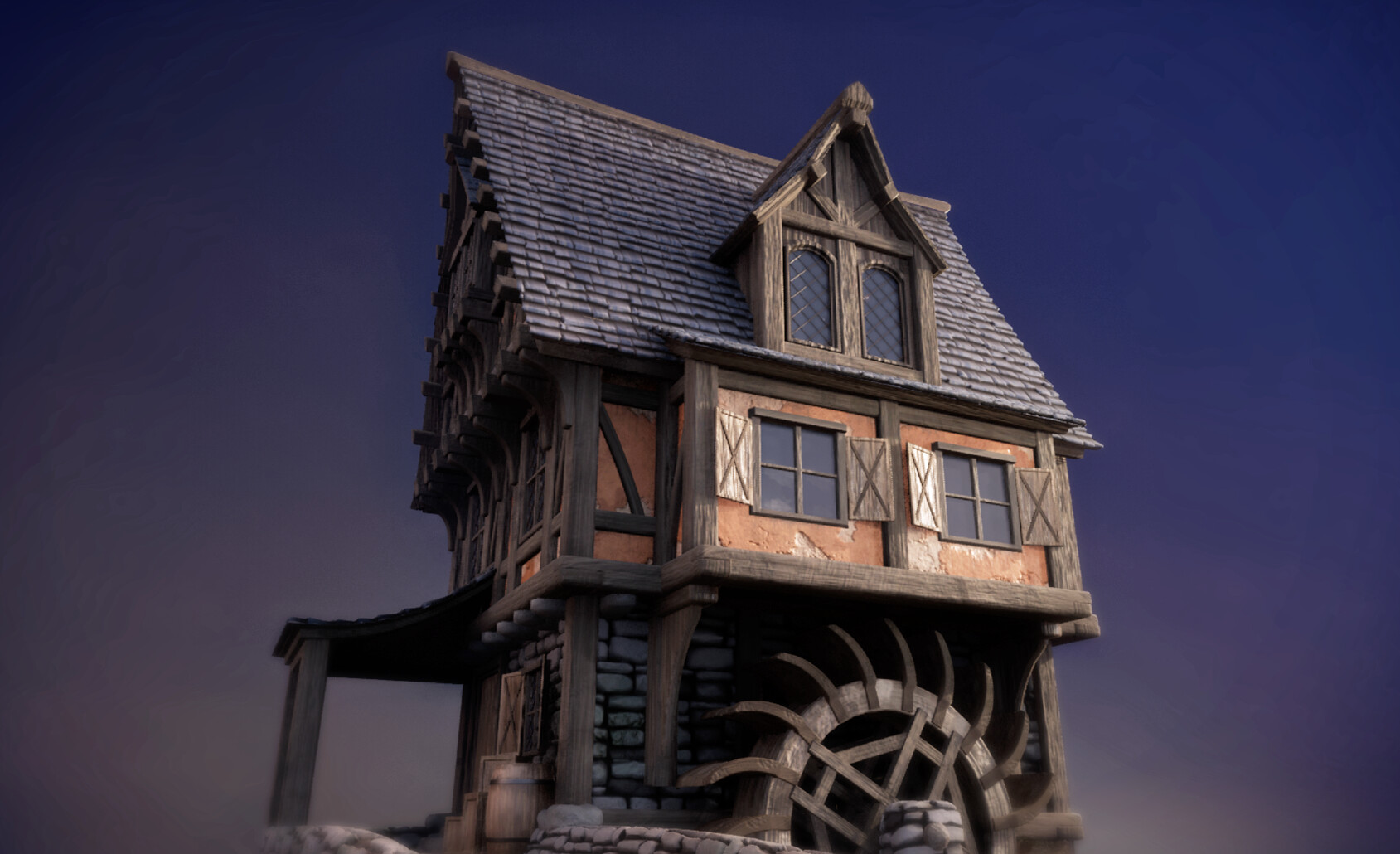 ArtStation - Medieval Watermill
