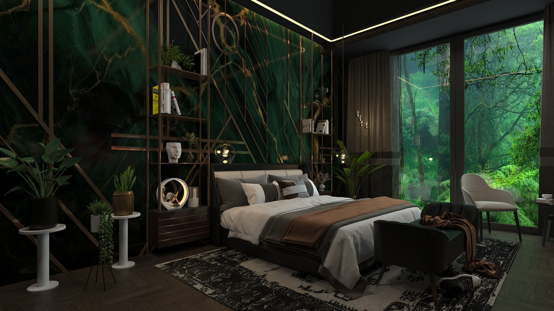 ArtStation - forest interior scene / interior design