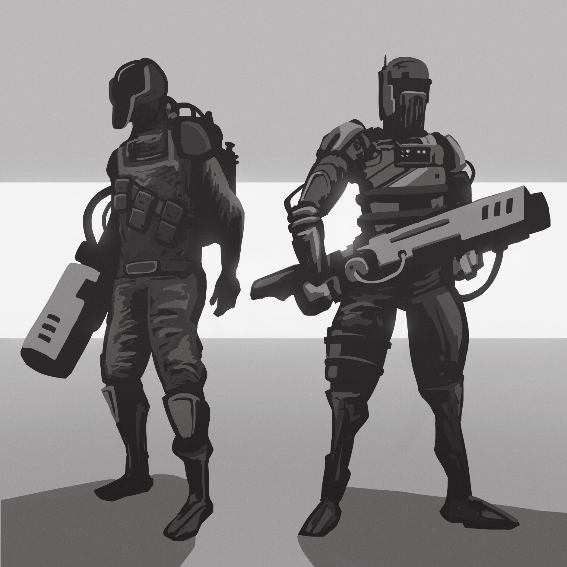 ArtStation - double team space shoulders