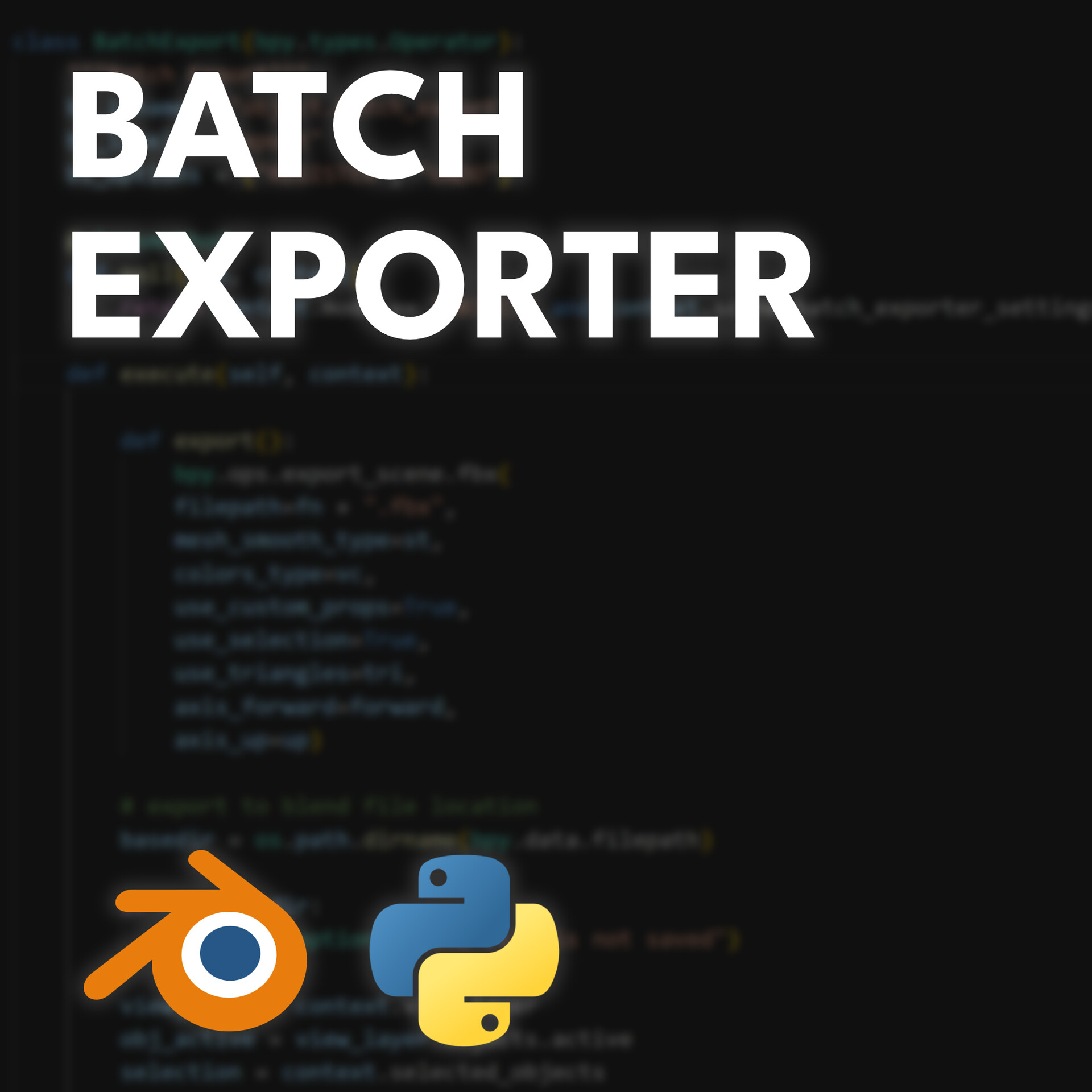 ArtStation - Batch Exporter - Blender Addon